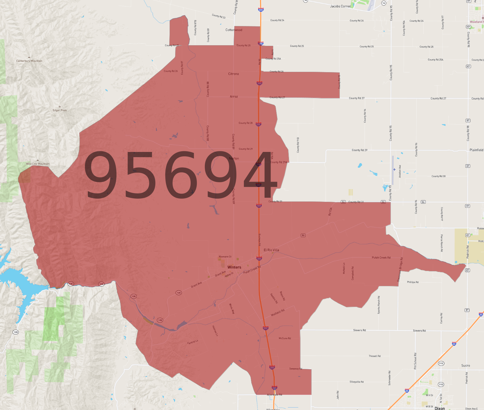 Zip Code 95694 - AtlasBig.com