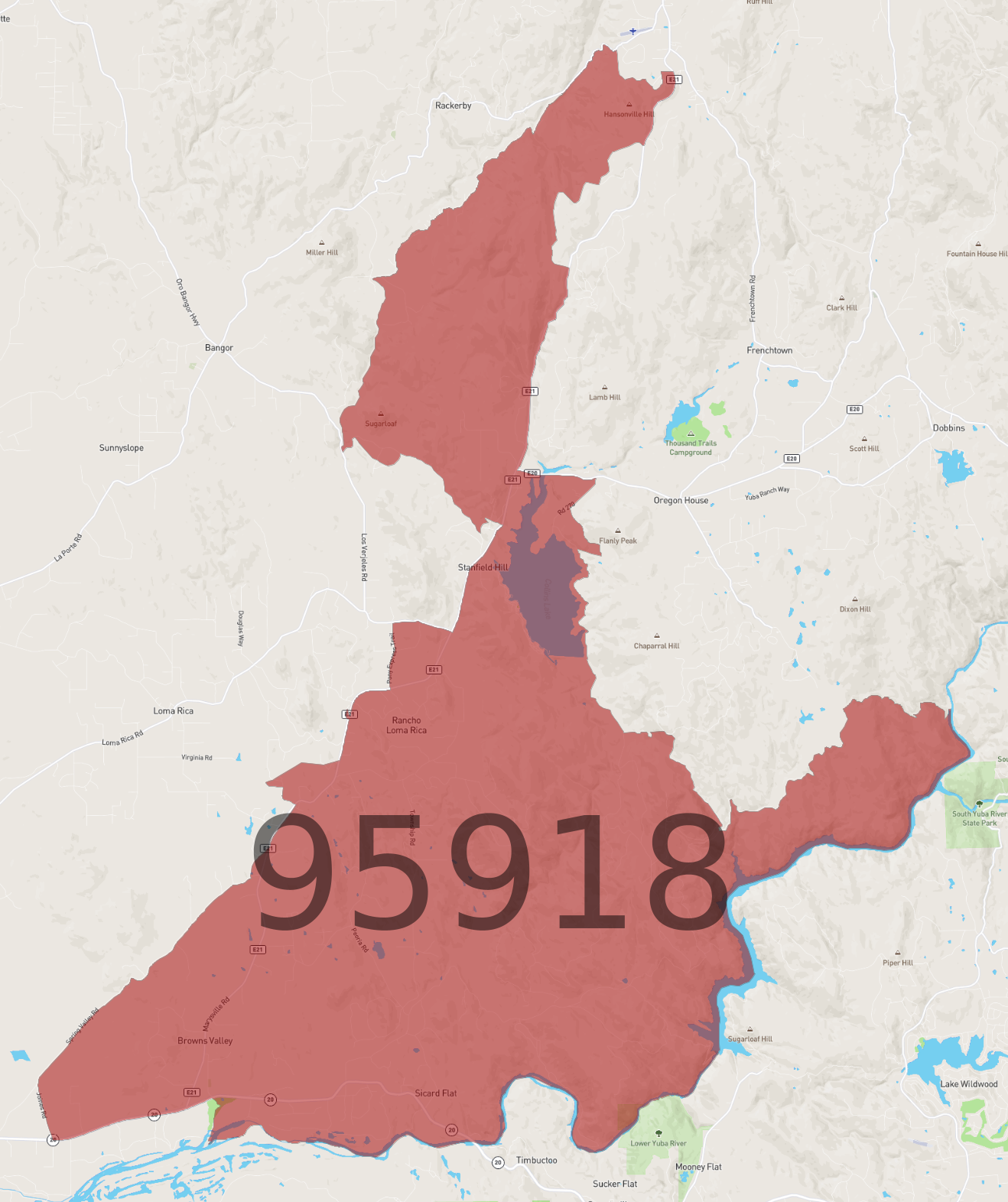 Zip Code 95918 - AtlasBig.com