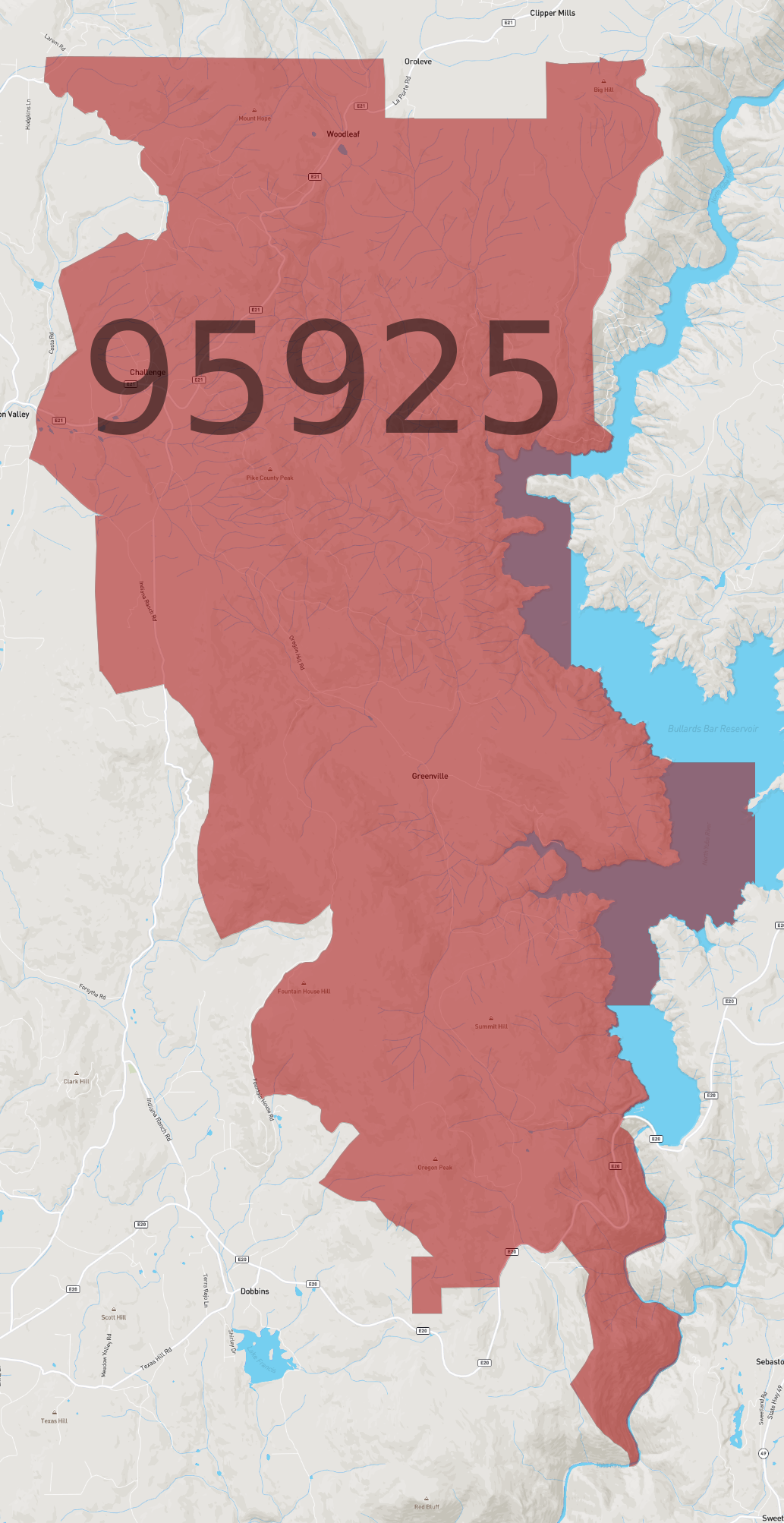 Zip Code 95925 - AtlasBig.com