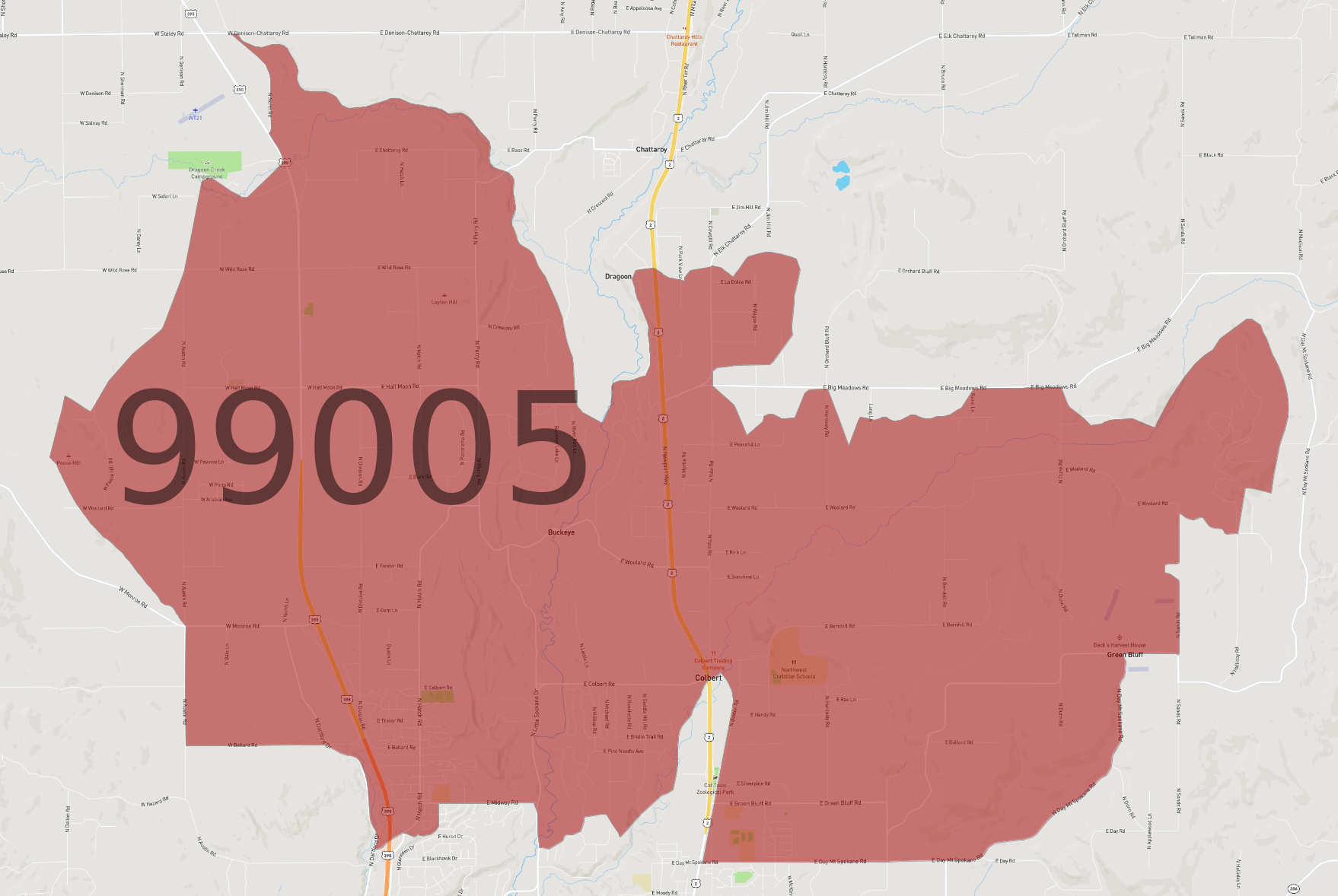 Zip Code 99005 - AtlasBig.com