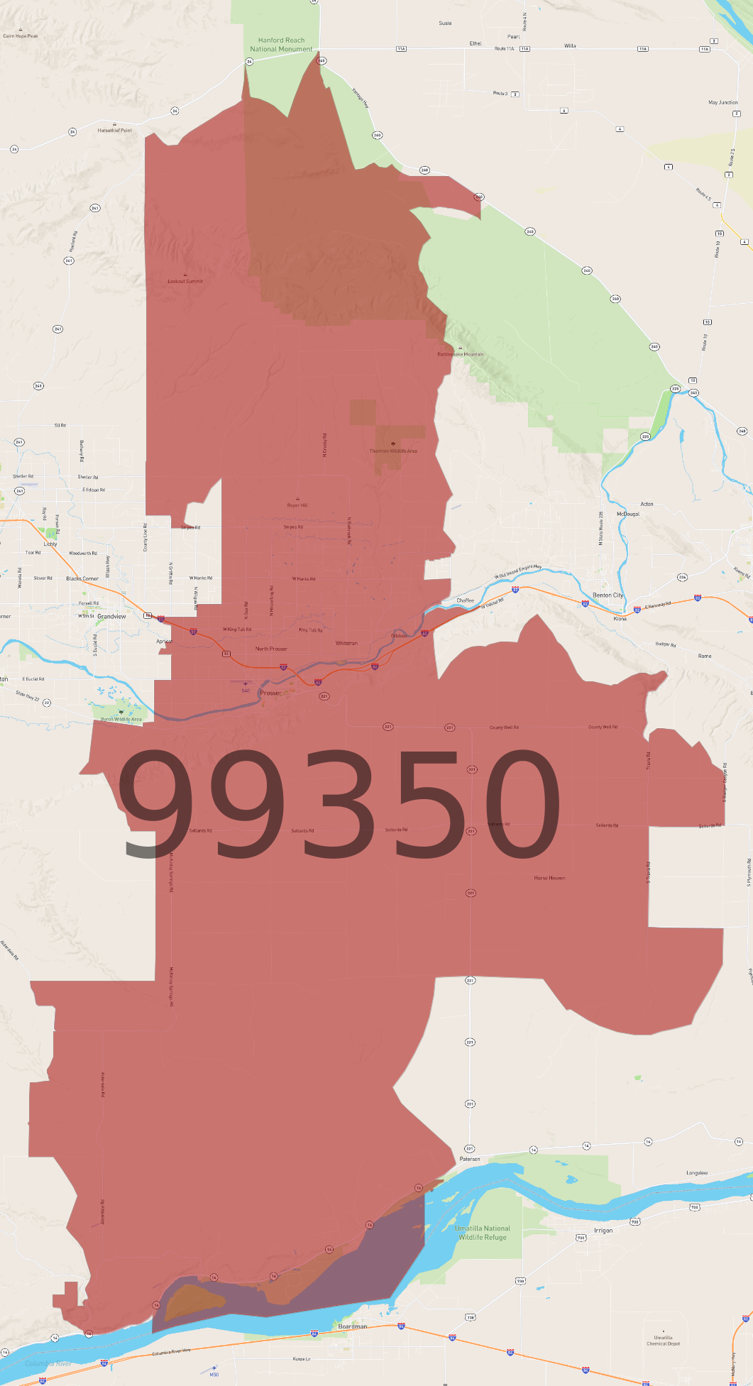 Zip Code 99350 - AtlasBig.com