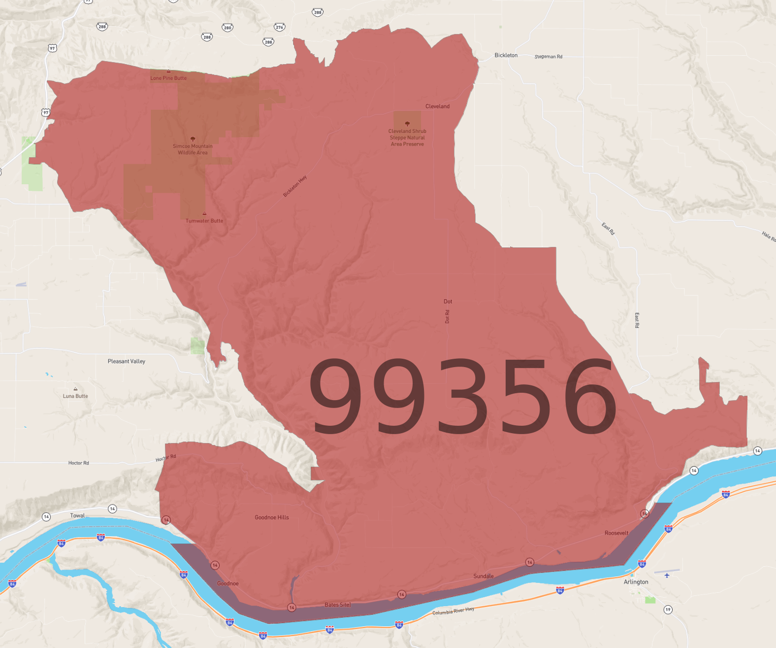 Zip Code 99356 - AtlasBig.com