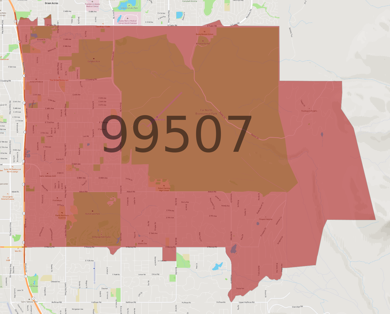 Zip Code 99507 - AtlasBig.com