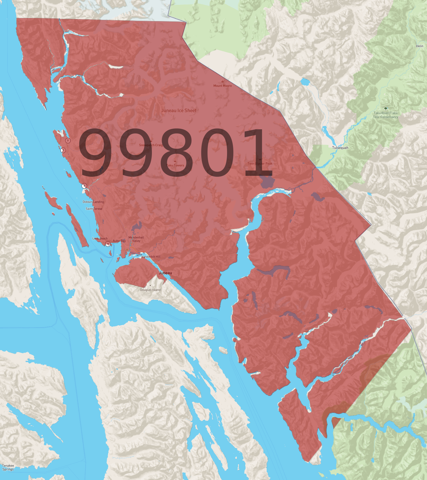 Zip Code 99801 - AtlasBig.com