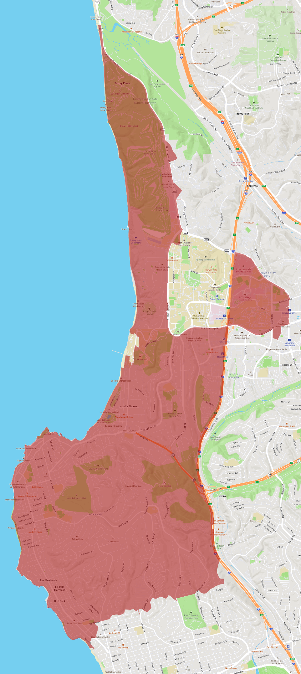 Zip Code 92037 - AtlasBig.com