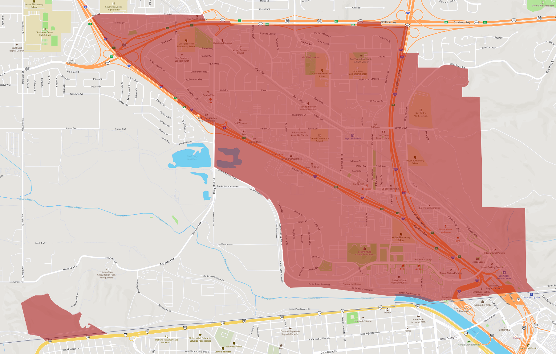 Zip Code 92173 - AtlasBig.com