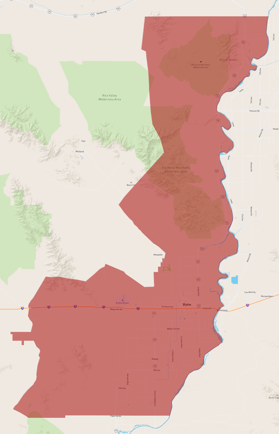 Zip Code 92225 - AtlasBig.com