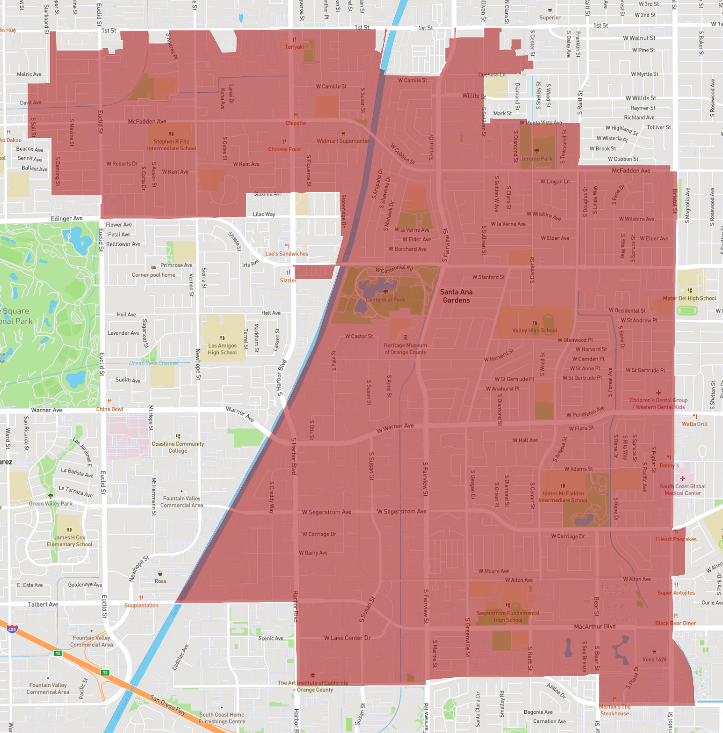 Zip Code 92704 - AtlasBig.com