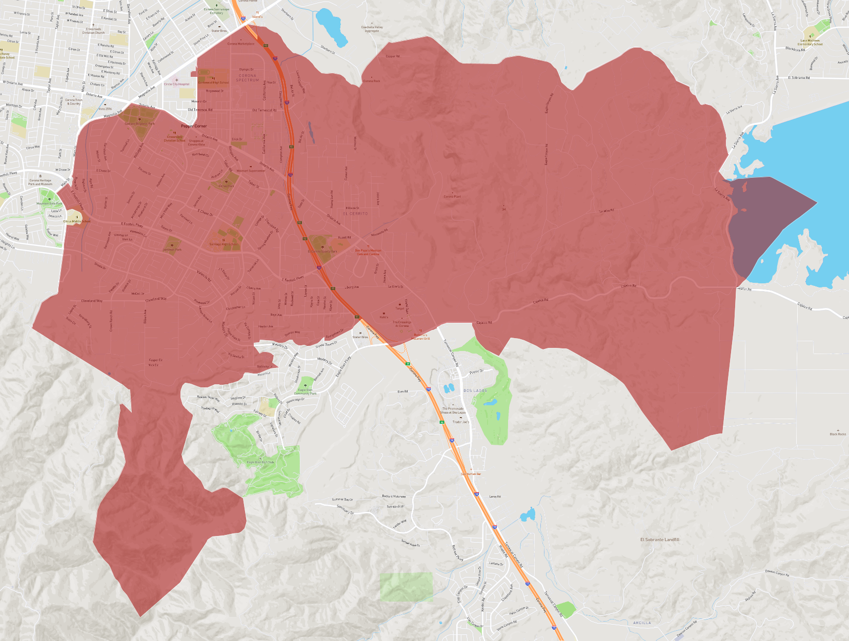 Zip Code 92881 - AtlasBig.com