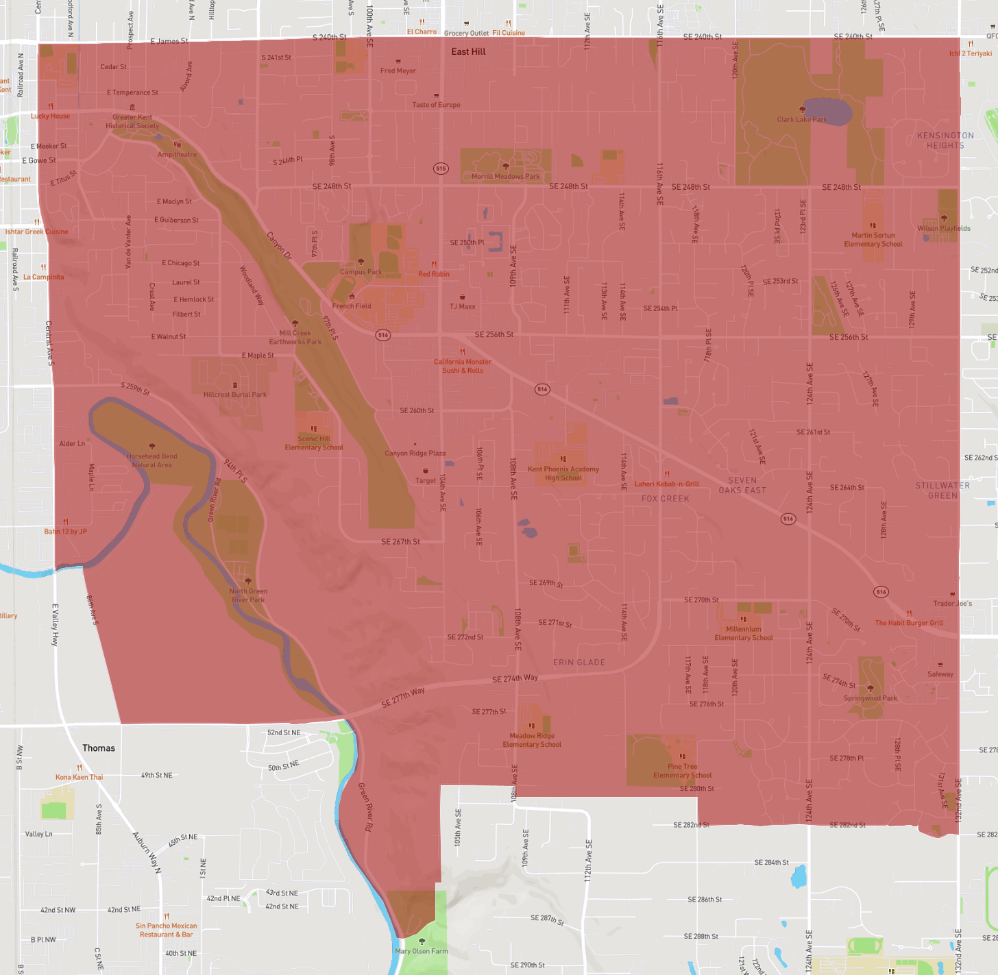 Zip Code 98030 - AtlasBig.com