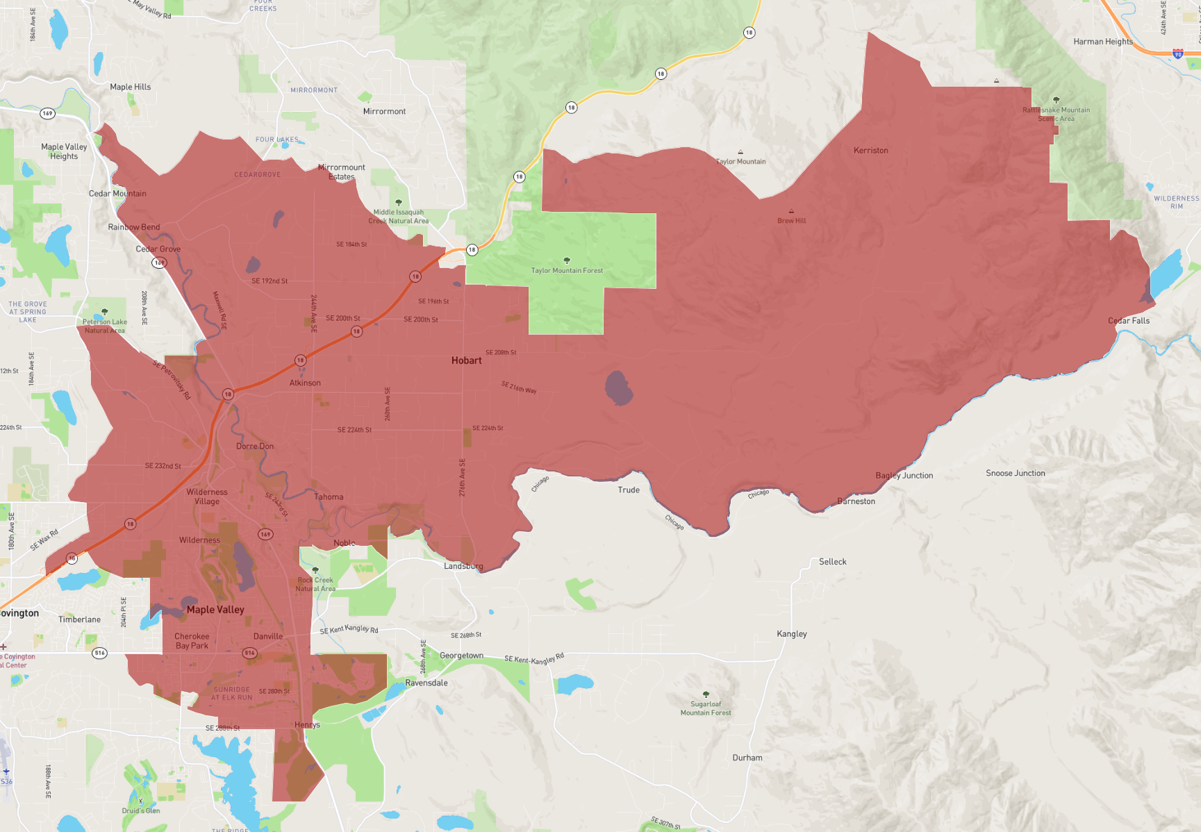 Zip Code 98038 - AtlasBig.com