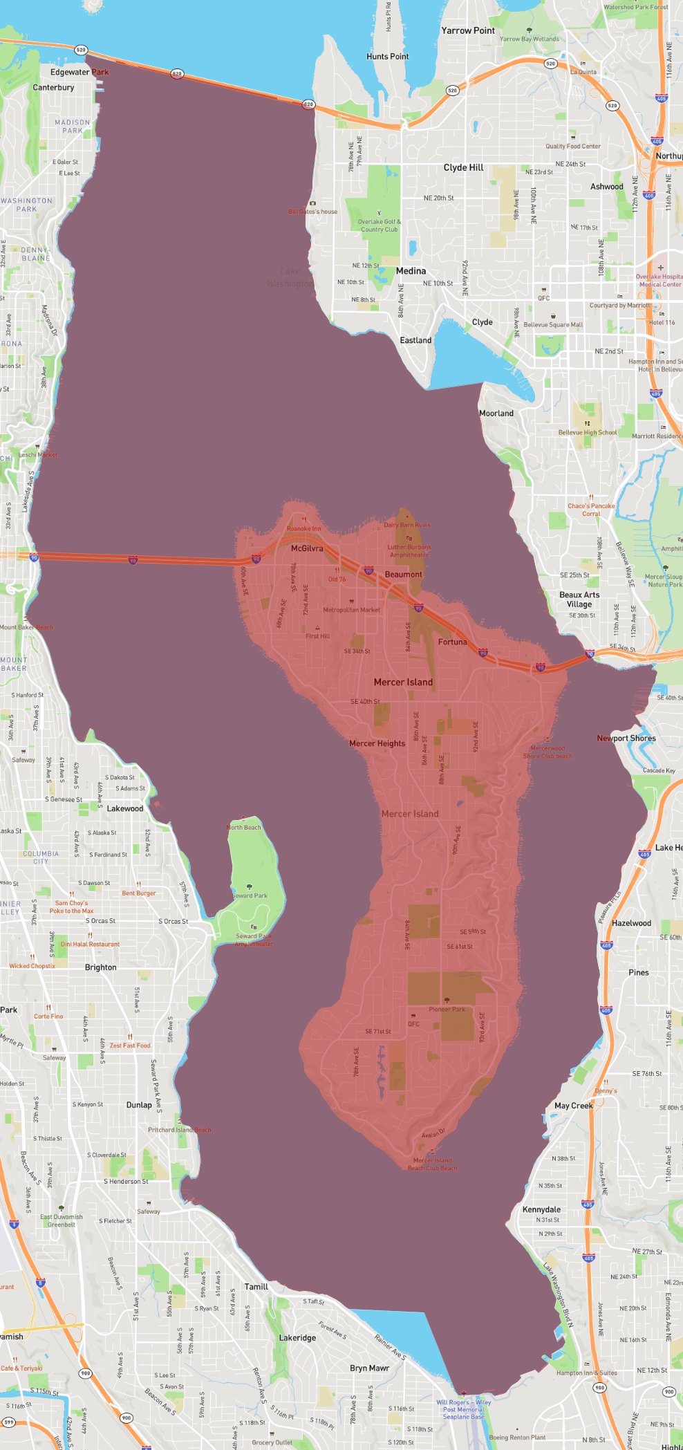 Zip Code 98040 - AtlasBig.com