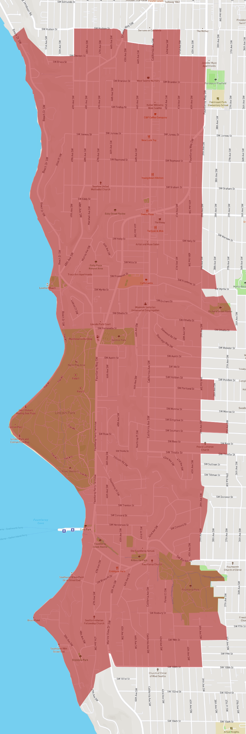 Zip Code 98136 - AtlasBig.com