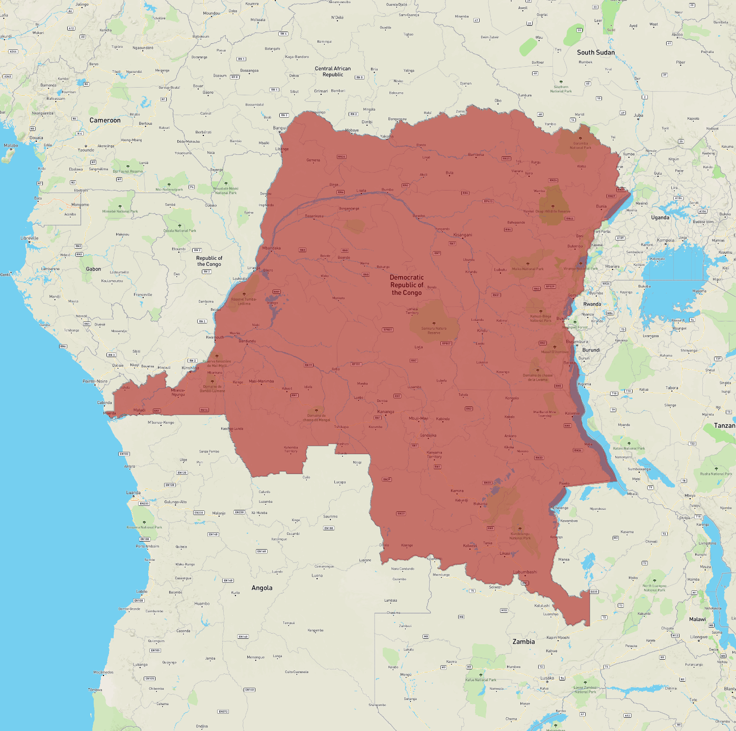 Congo-Kinshasa - AtlasBig.com