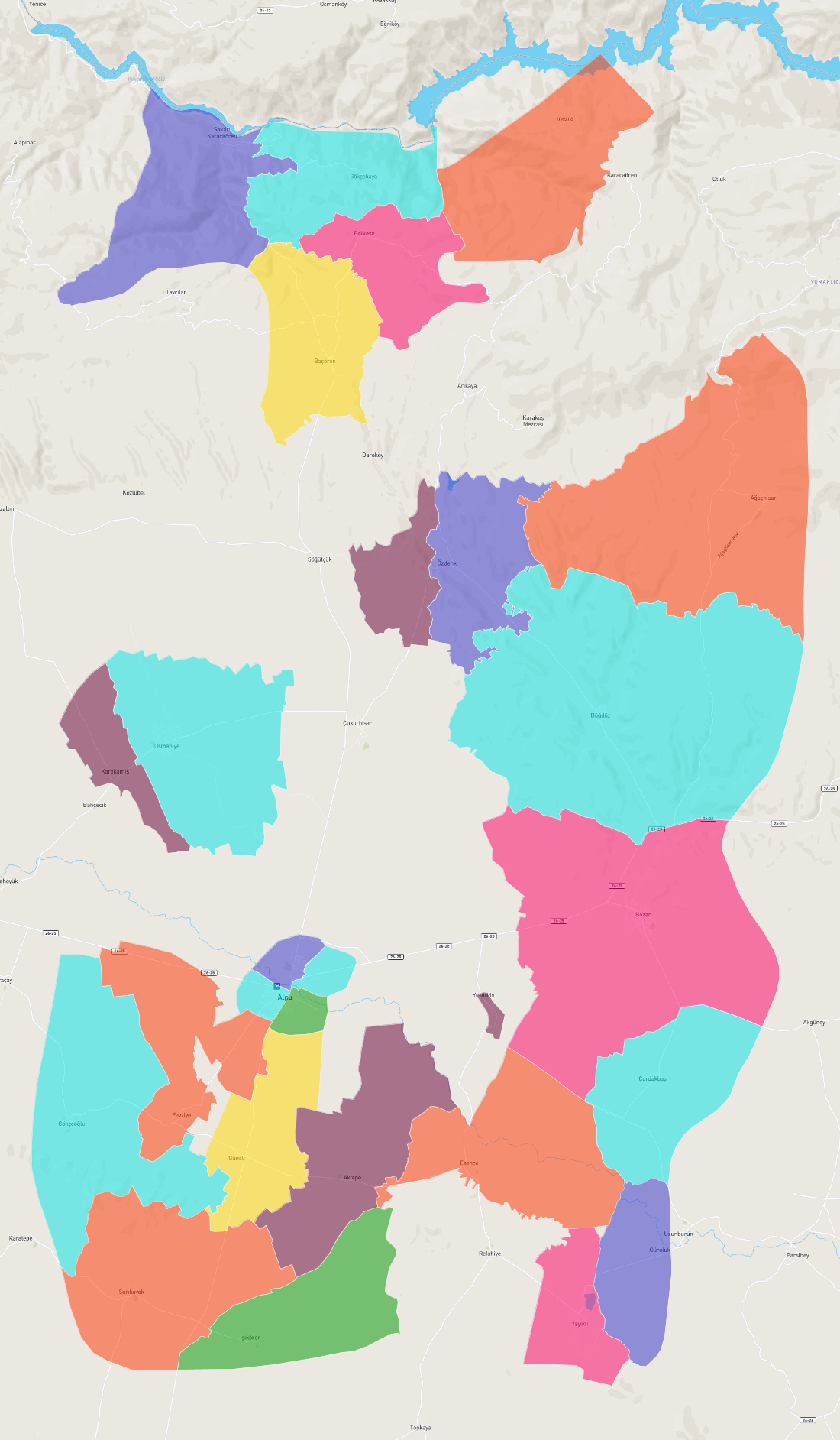 Eskişehir Alpu'nun Mahalleleri, Nüfus Bilgileri, Haritalar ve İstatistikler