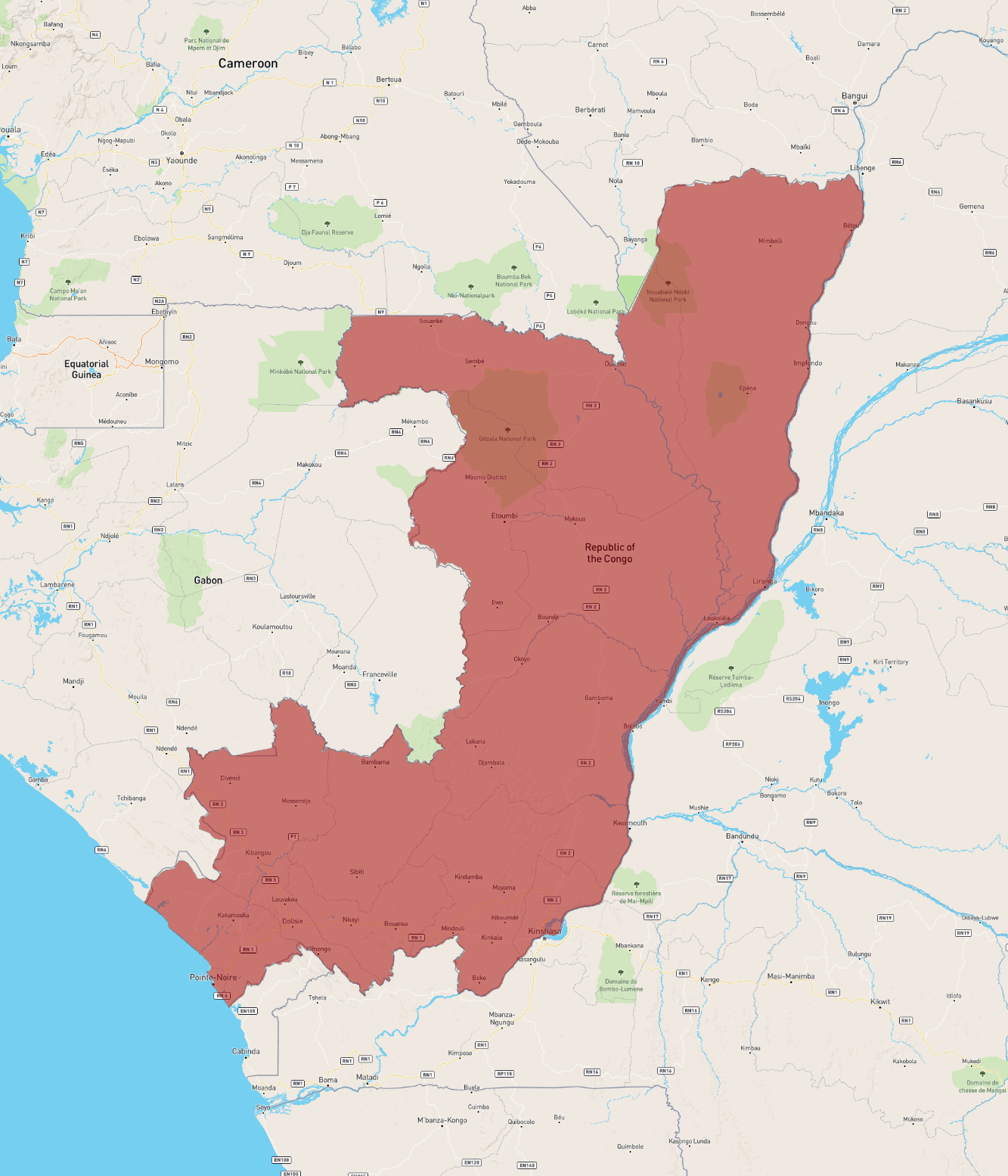 Congo-Brazzaville - AtlasBig.com