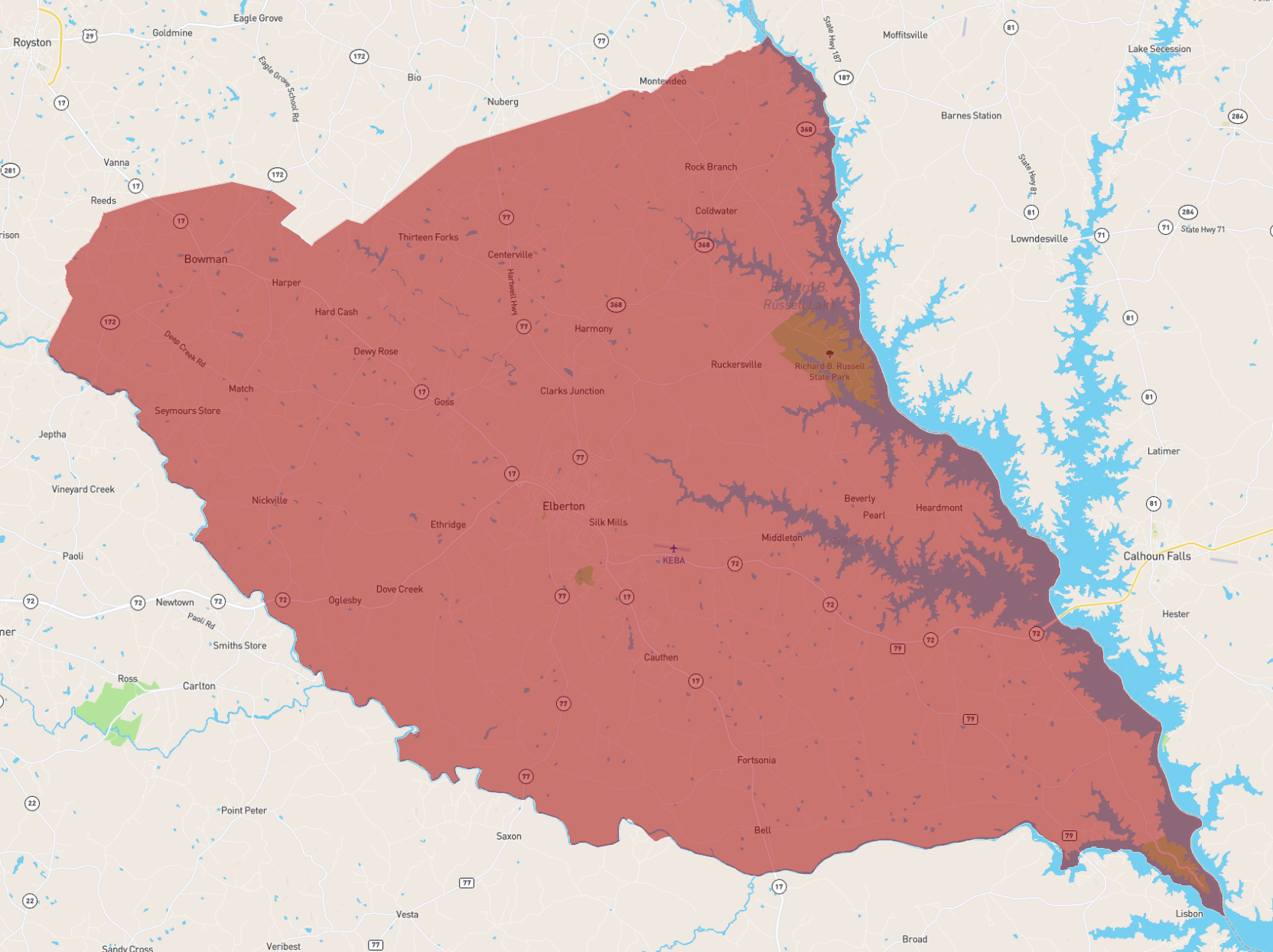Georgia Elbert County - AtlasBig.com Georgia Elbert County - AtlasBig.com