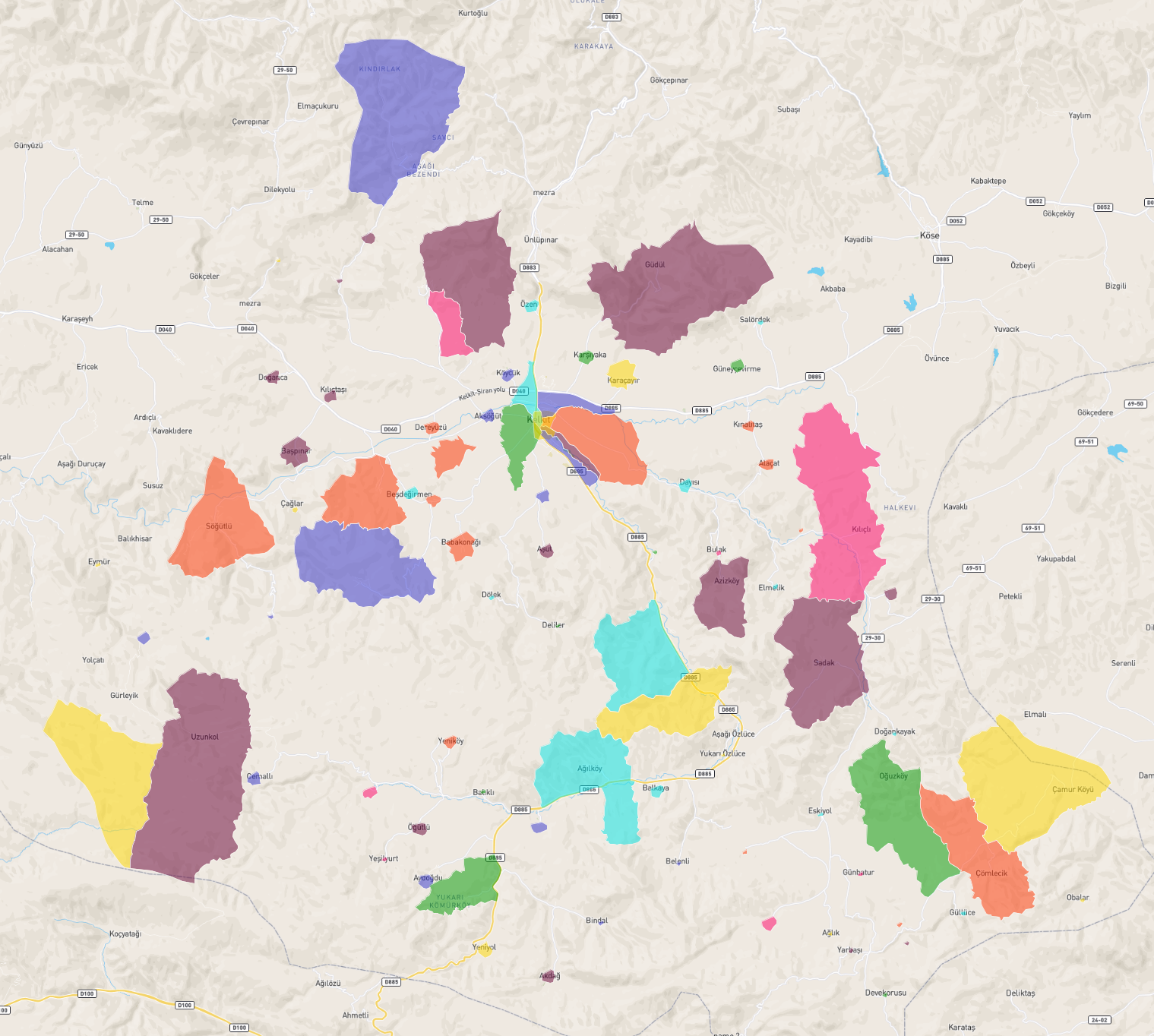 Gümüşhane Kelkit'in Mahalleleri - AtlasBig.com