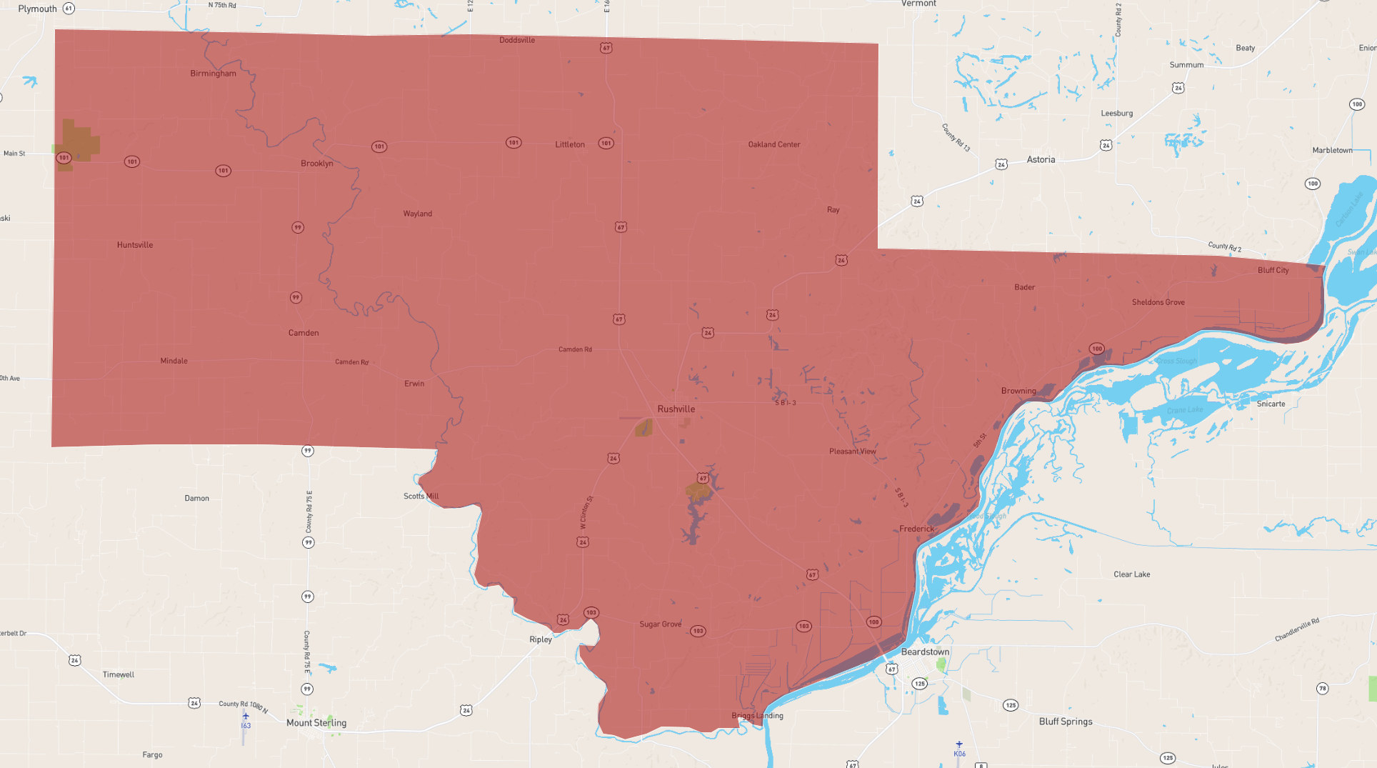 Illinois Schuyler County - AtlasBig.com