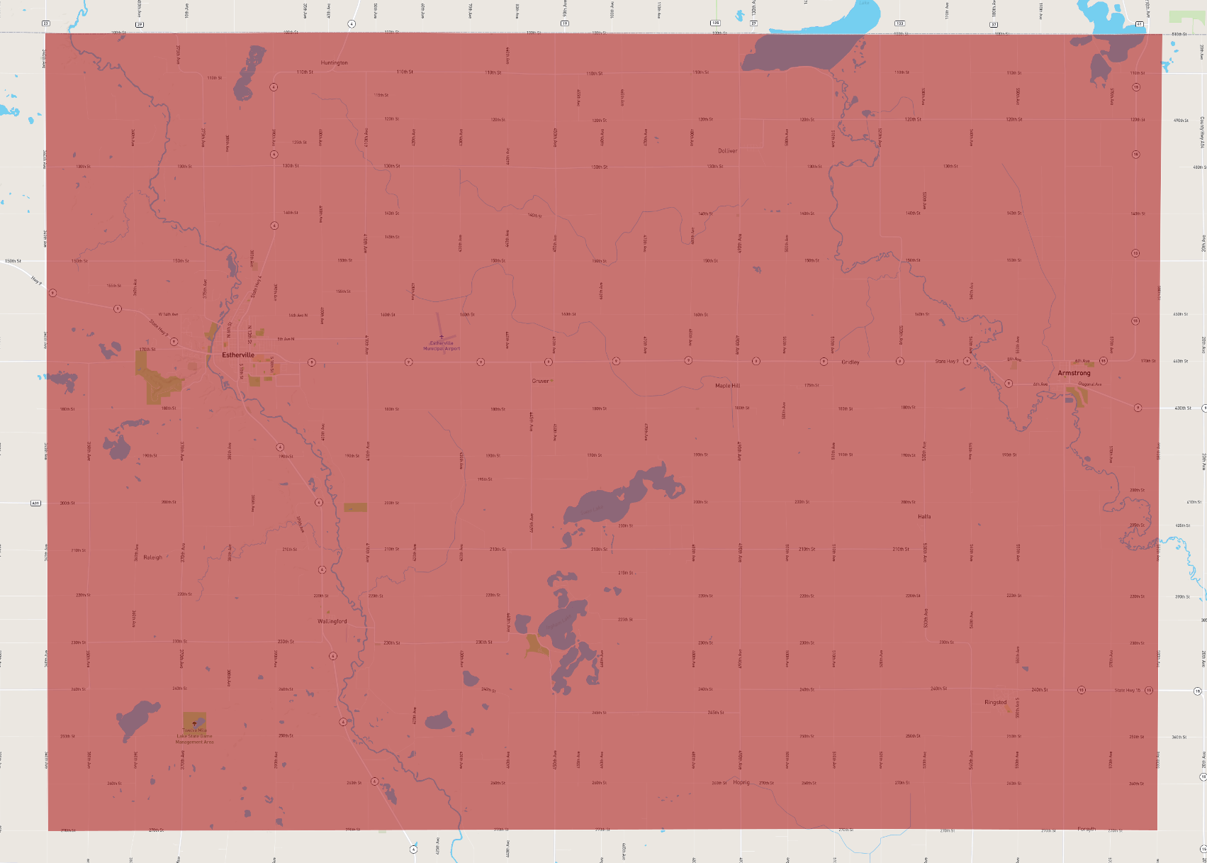 Iowa Emmet County - AtlasBig.com