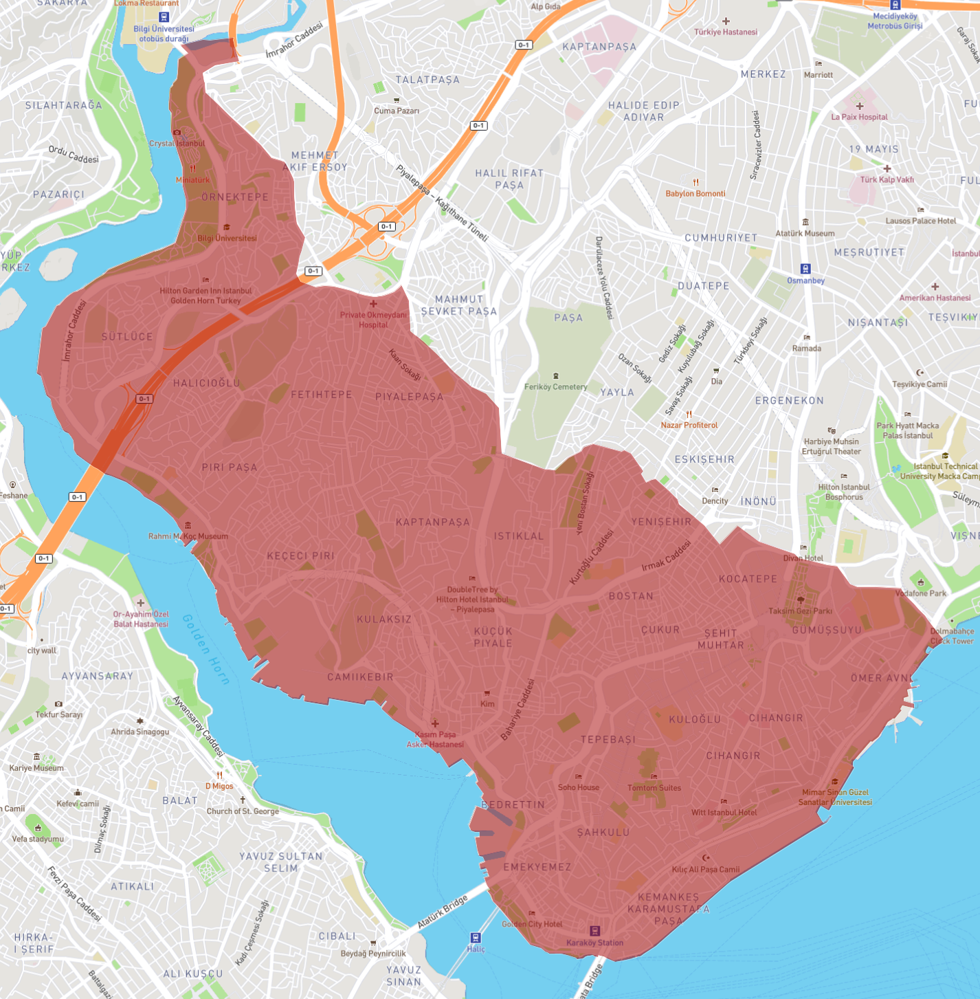 İstanbul Beyoğlu Haritaları - AtlasBig.com