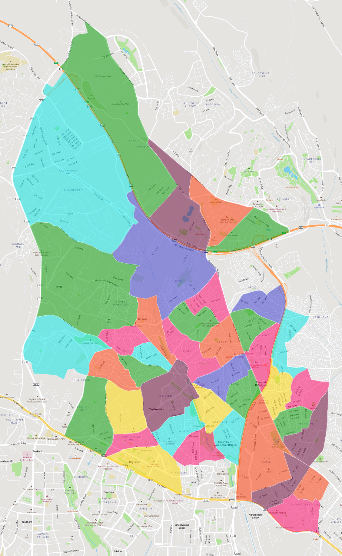İstanbul Esenyurt'un Mahalleleri - AtlasBig.com
