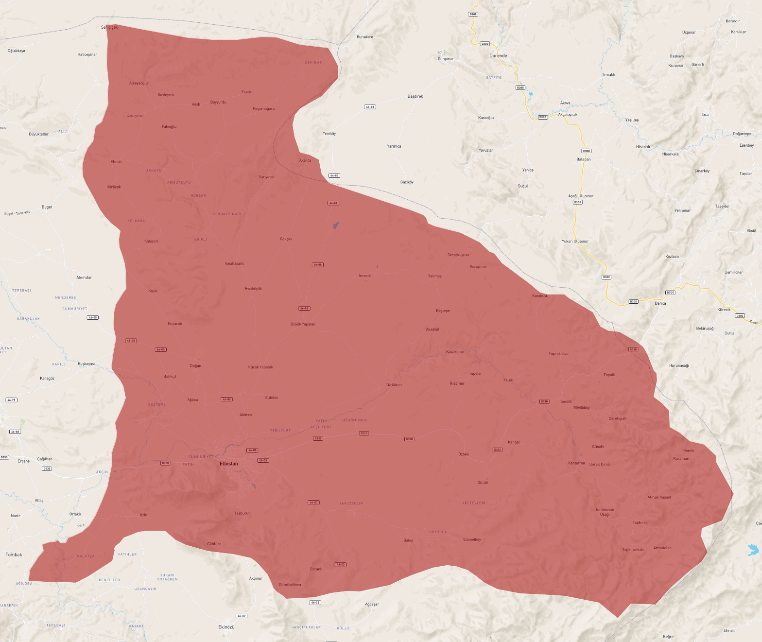 Kahramanmaraş Elbistan Haritaları - AtlasBig.com