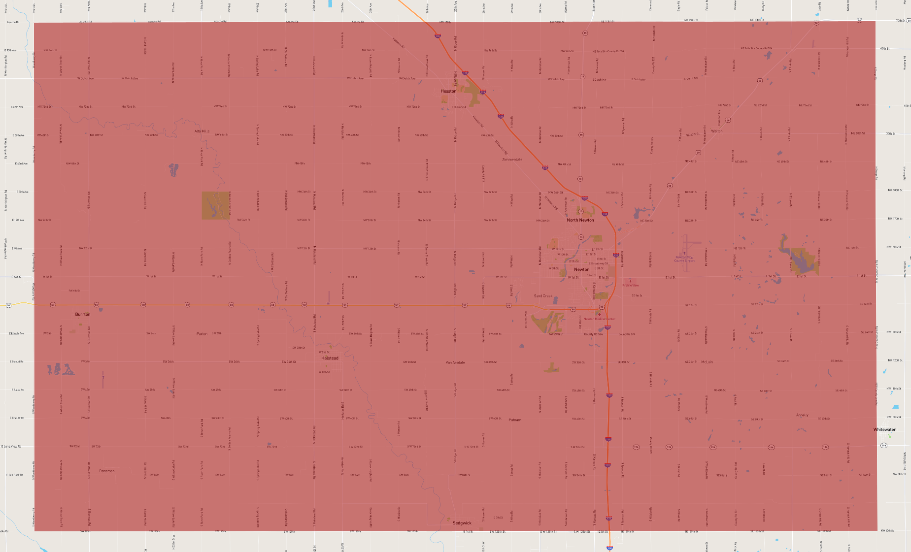 Kansas Harvey County - AtlasBig.com