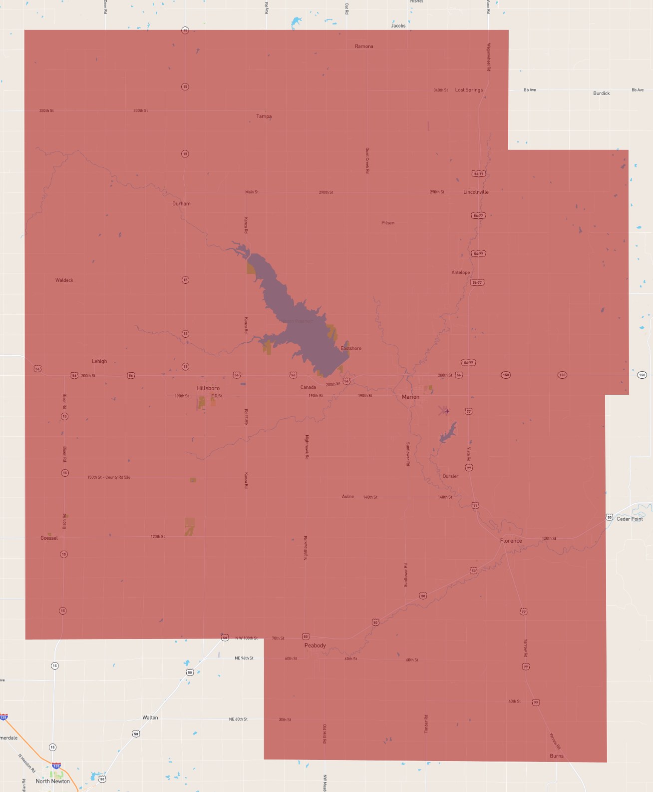 Kansas Marion County - AtlasBig.com