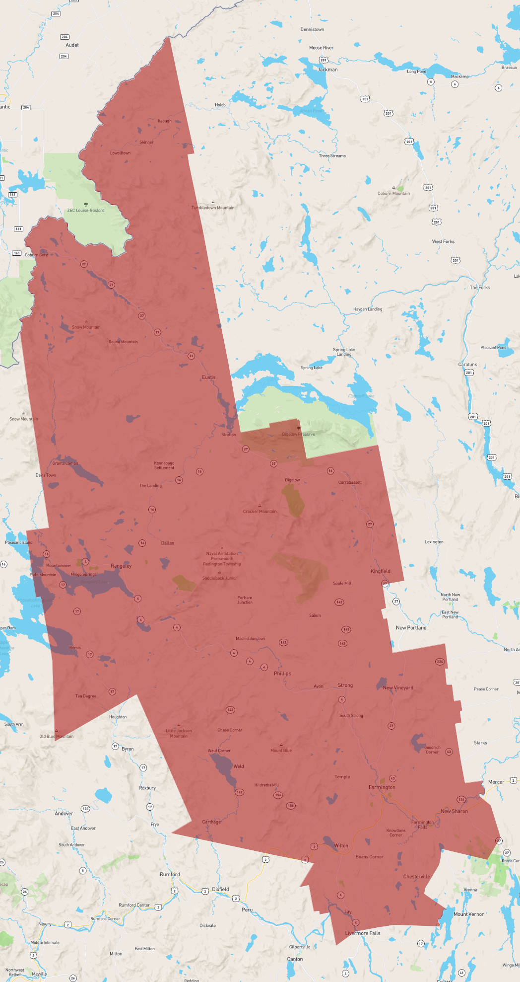 Maine Franklin County - AtlasBig.com