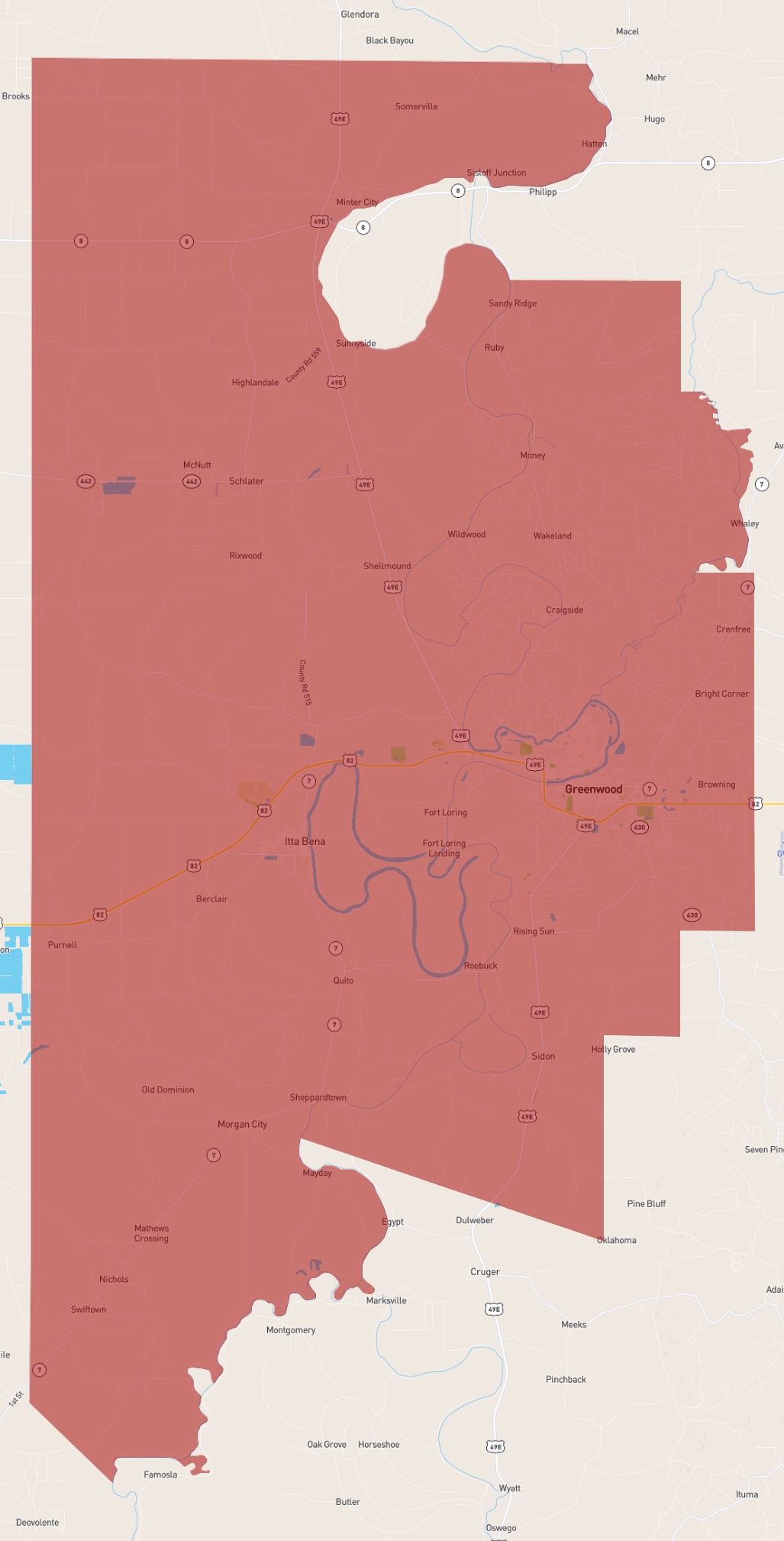 Mississippi Leflore County