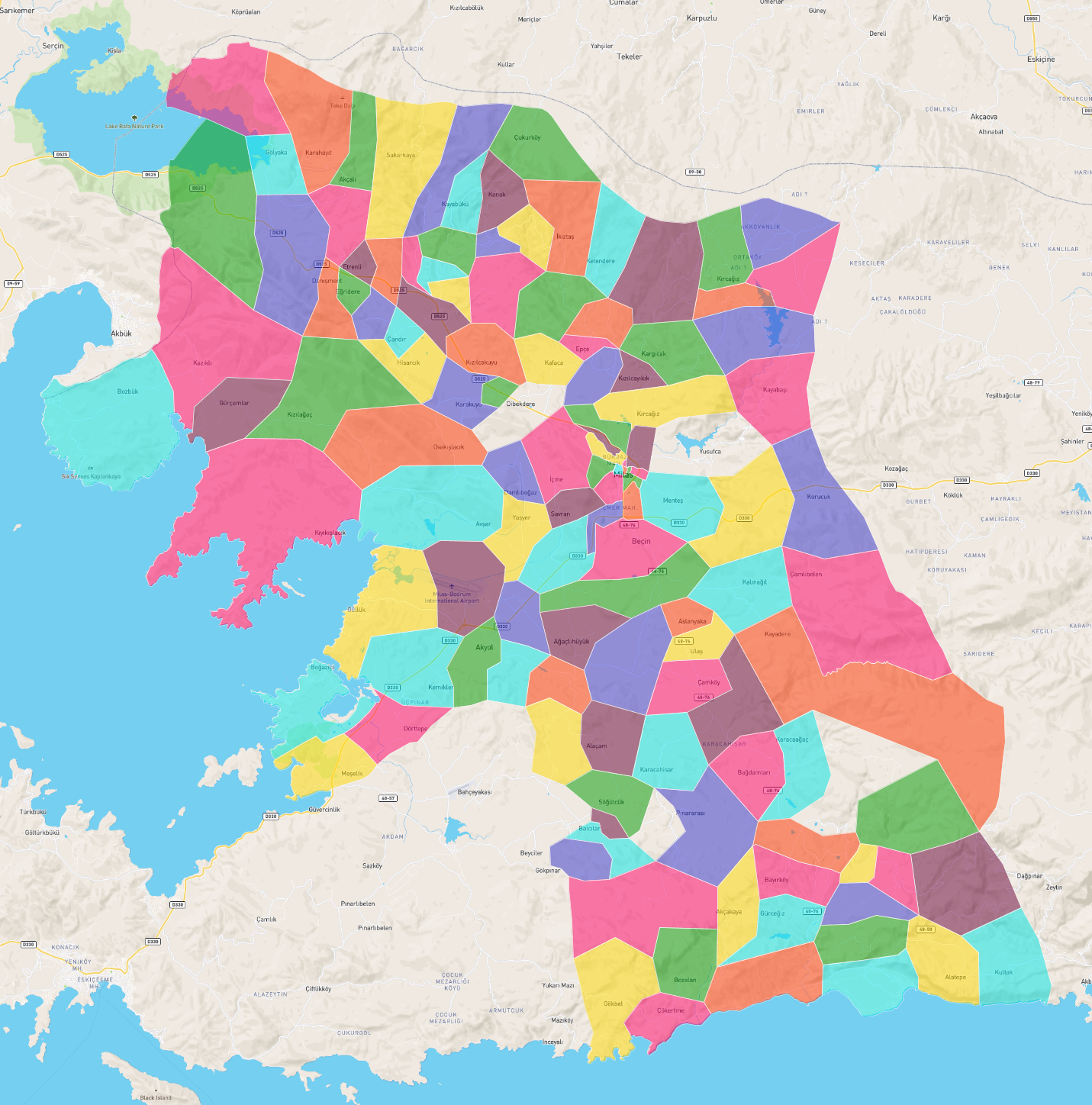Muğla Milas'ın Mahalleleri, Nüfus Bilgileri, Haritalar ve İstatistikler ...