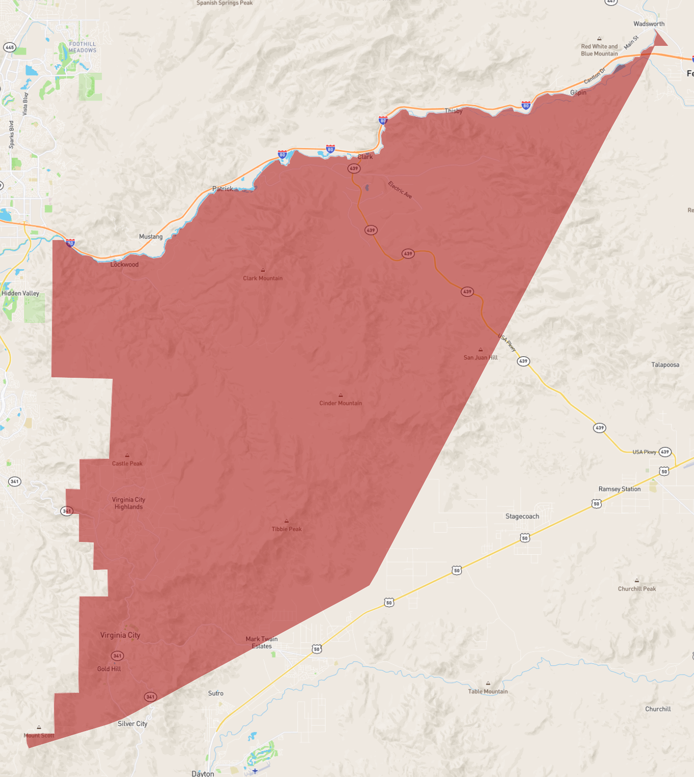 Nevada Storey County - AtlasBig.com Nevada Storey County - AtlasBig.com
