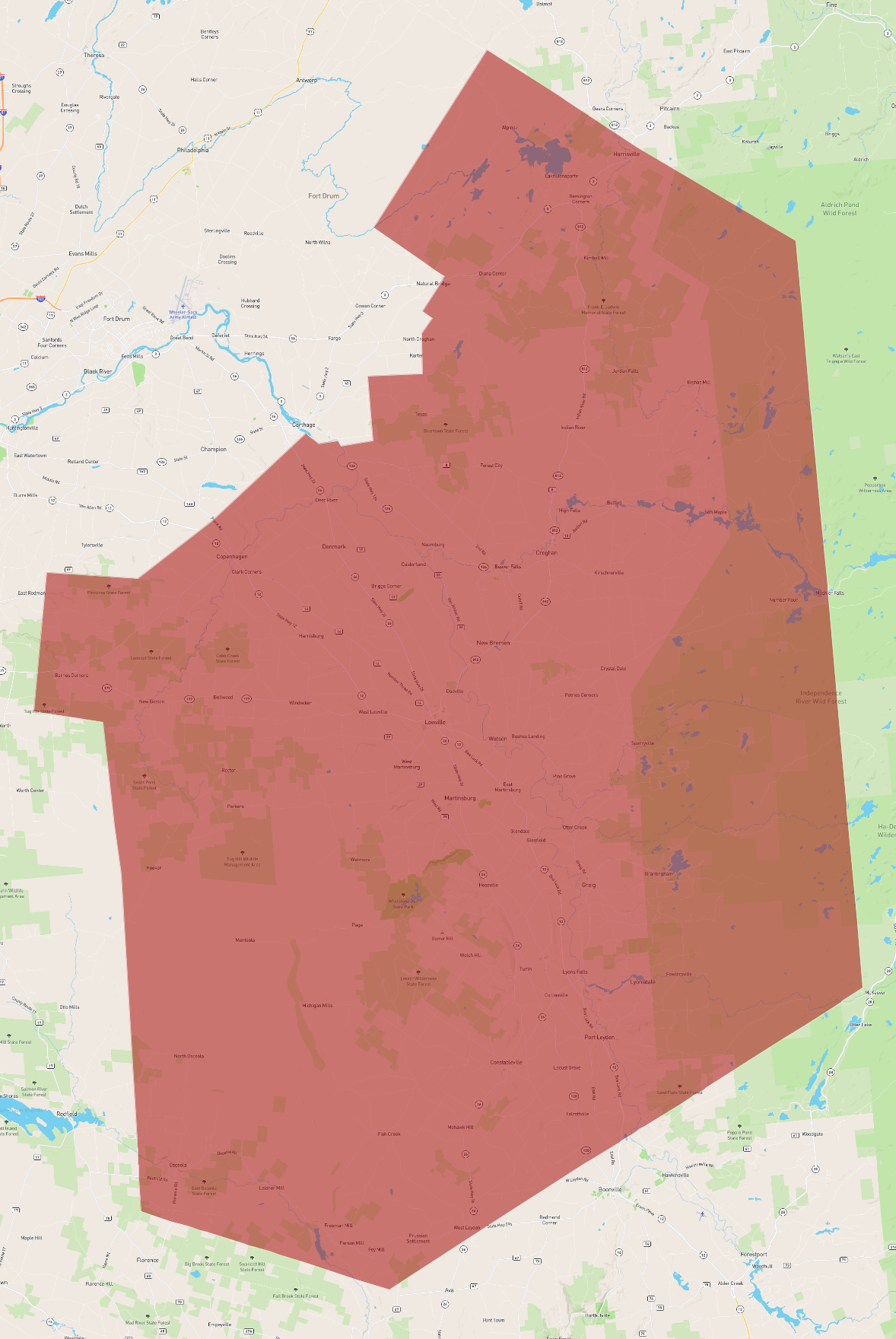 New York Lewis County - AtlasBig.com