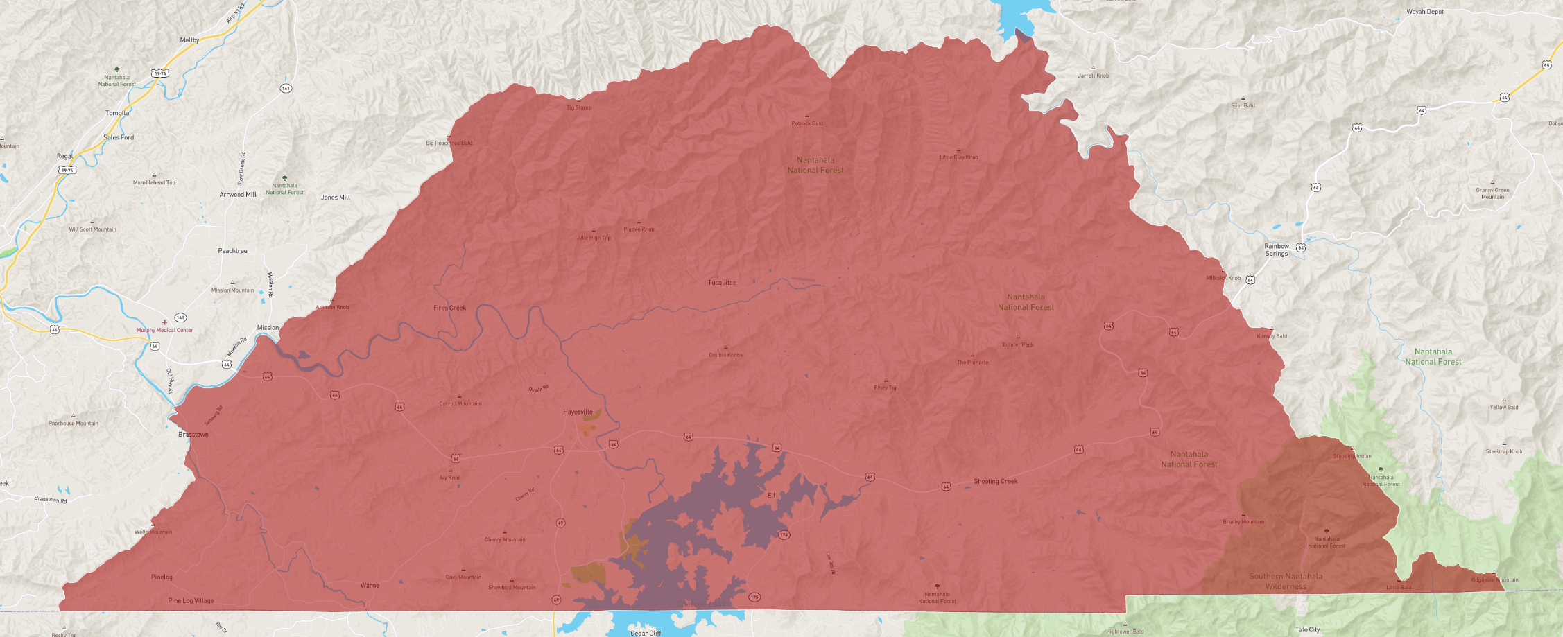 North Carolina Clay County - AtlasBig.com