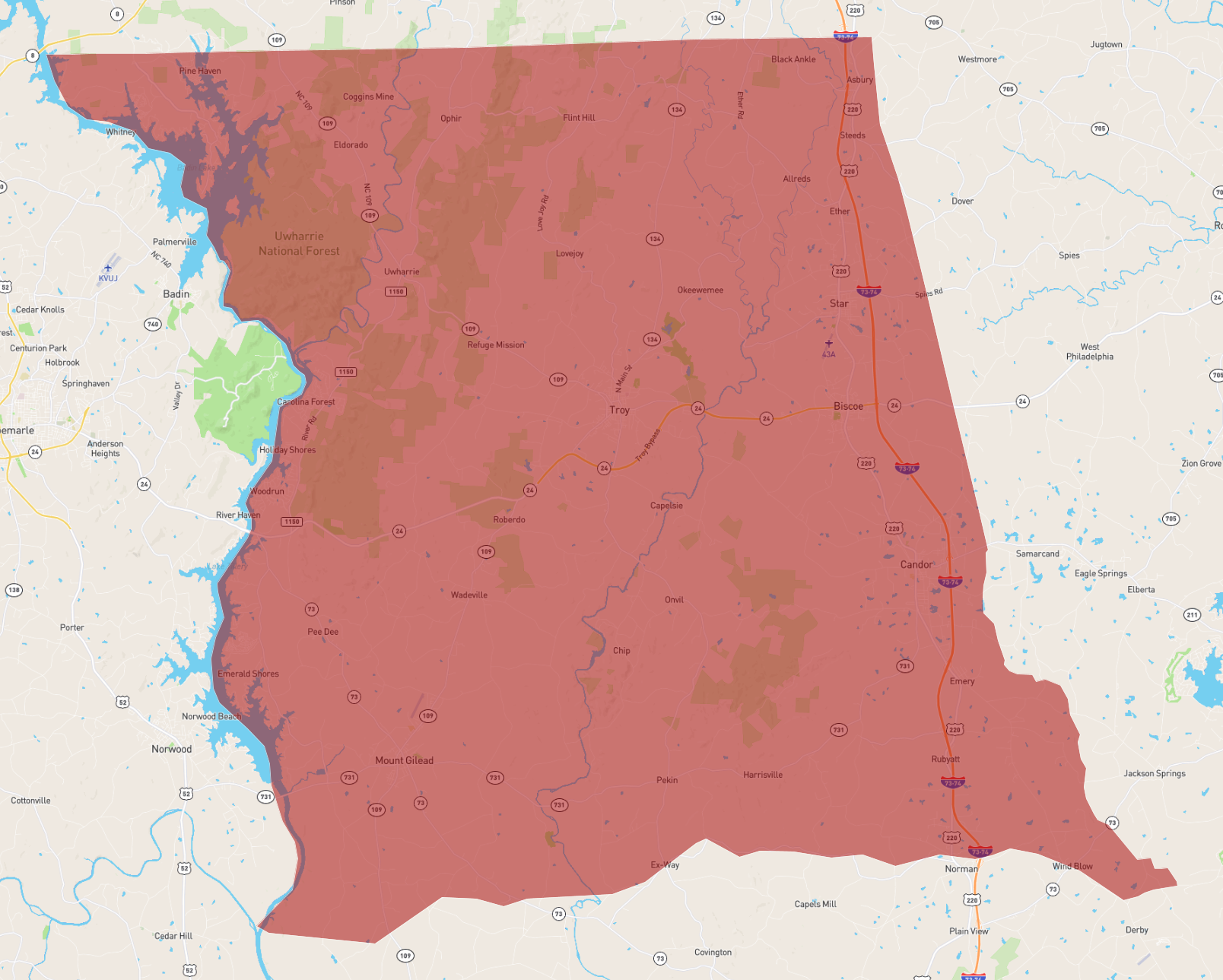 North Carolina Montgomery County