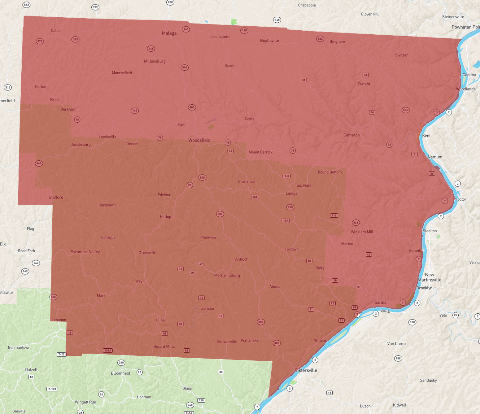 Ohio Monroe County - AtlasBig.com