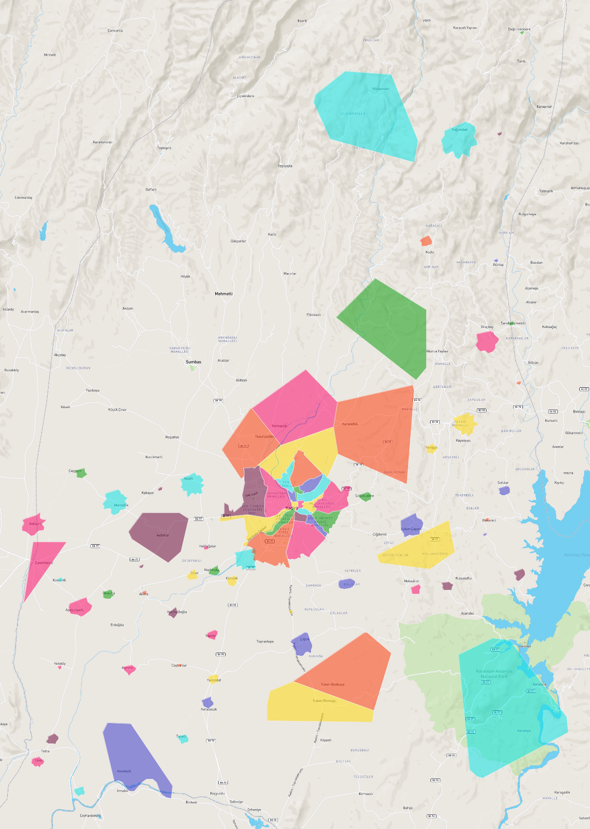 Osmaniye Kadirli'nin Mahalleleri, Nüfus Bilgileri, Haritalar ve ...