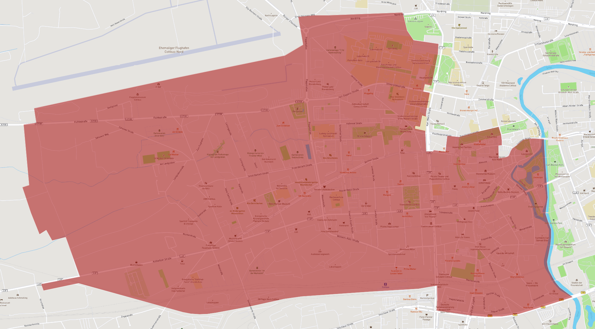 Postleitzahl 03046 - Cottbus - AtlasBig.com