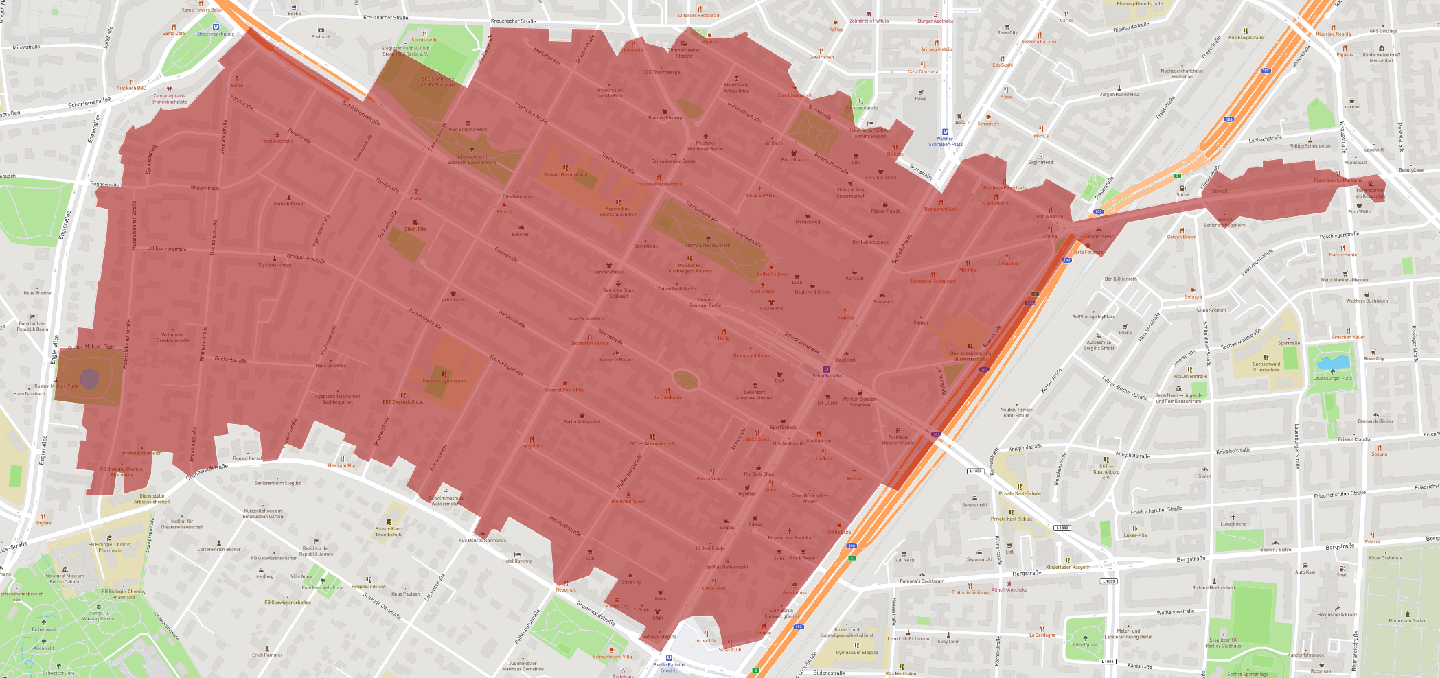 Postleitzahl 12163 - Berlin - AtlasBig.com