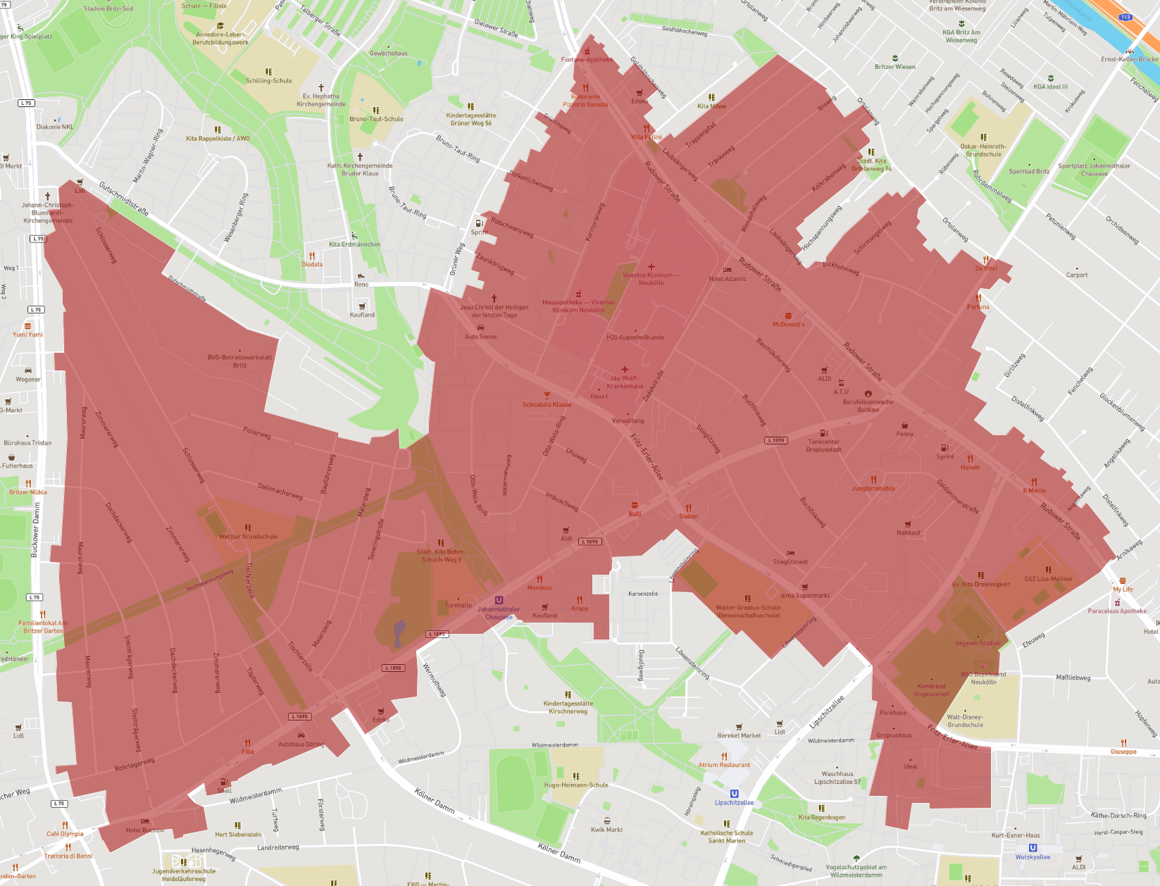 Postleitzahl 12351 - Berlin - AtlasBig.com