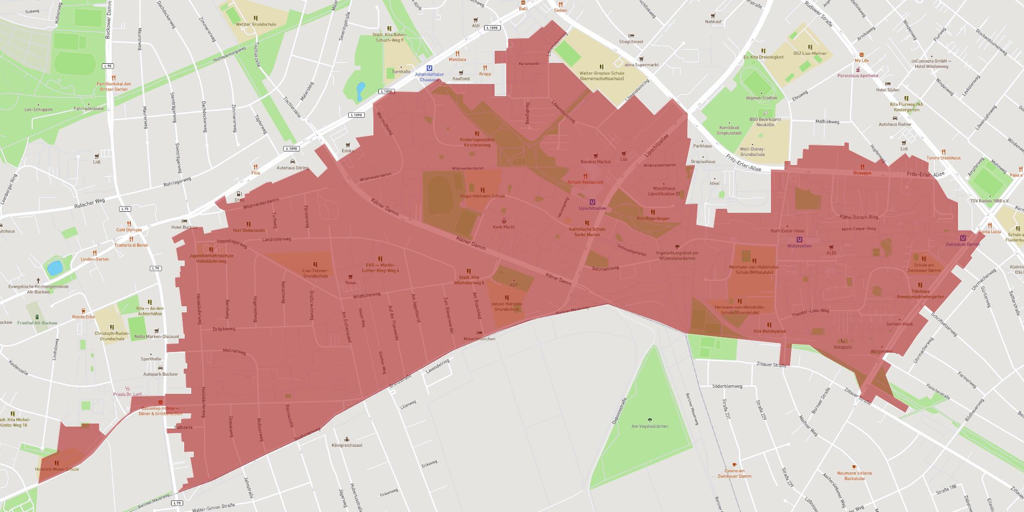 Postleitzahl 12353 - Berlin - AtlasBig.com