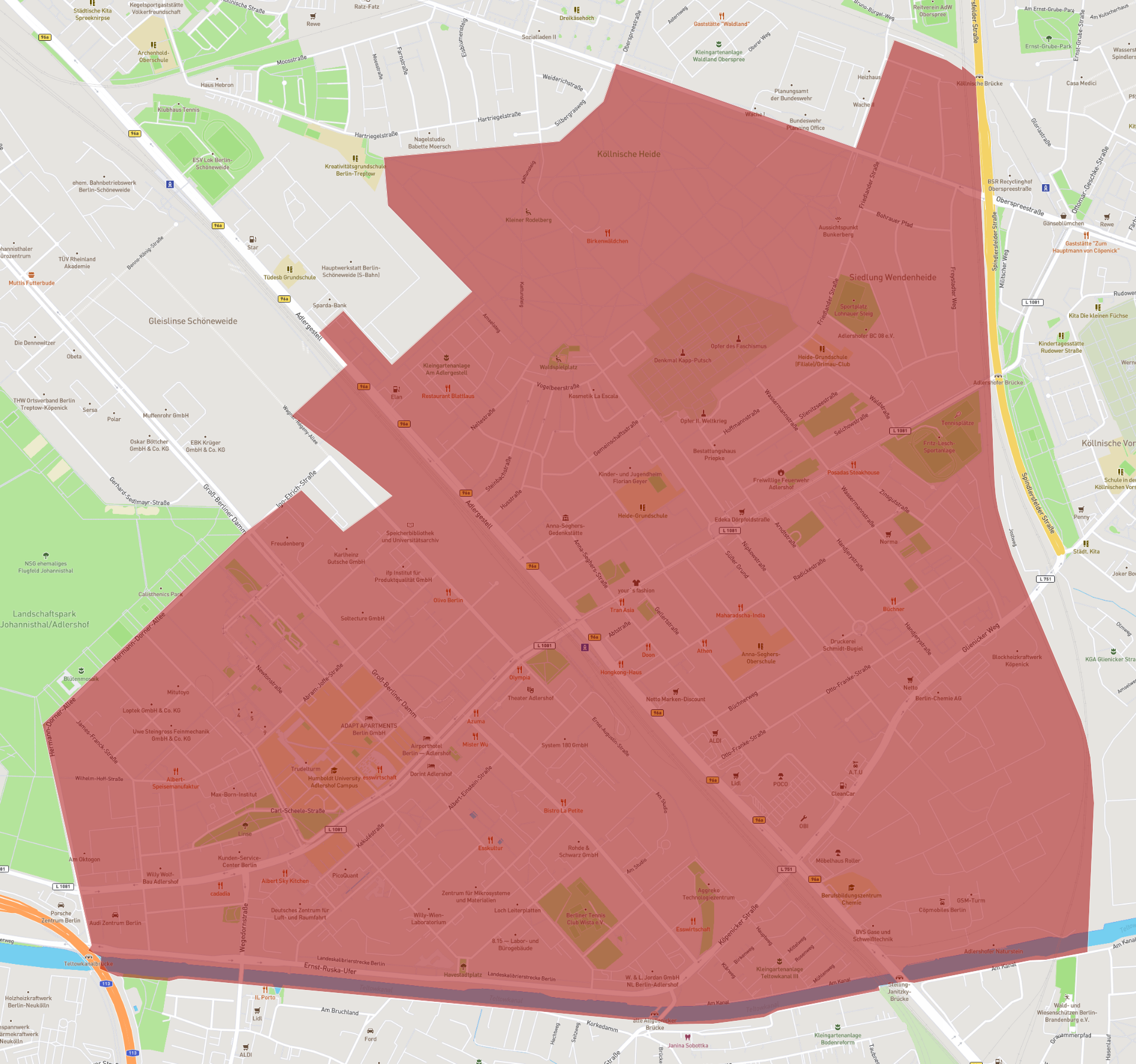 Postleitzahl 12489 - Berlin - AtlasBig.com