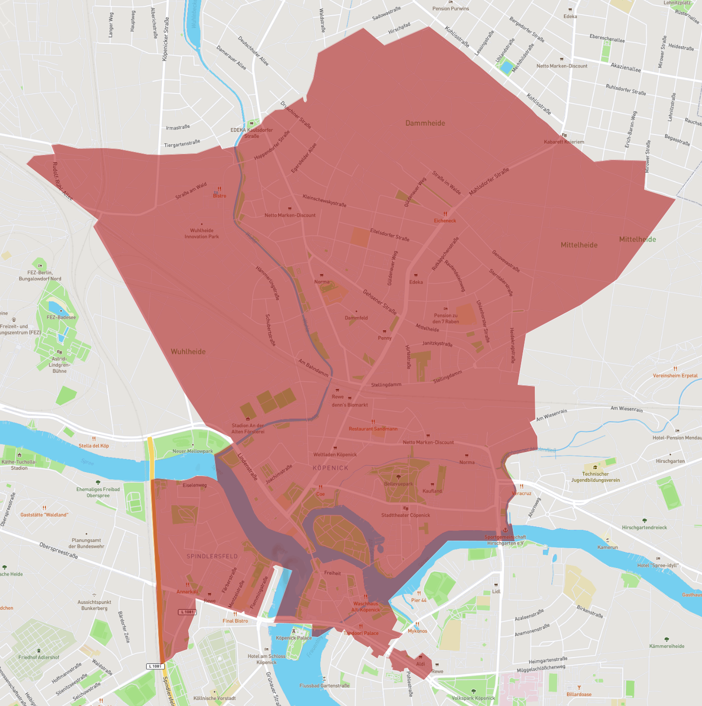 Postleitzahl 12555 - Berlin - AtlasBig.com