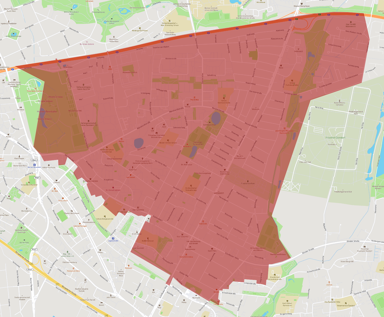 Postleitzahl 22119 - Hamburg - AtlasBig.com