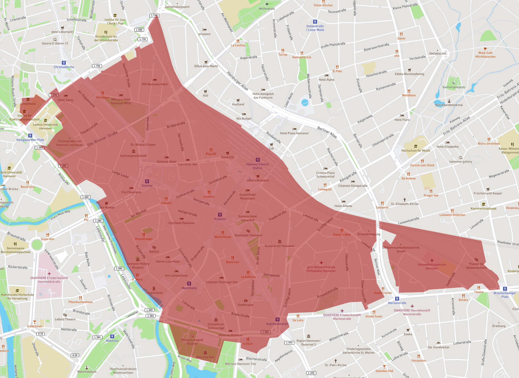 Postleitzahl 30159 - Hannover - AtlasBig.com