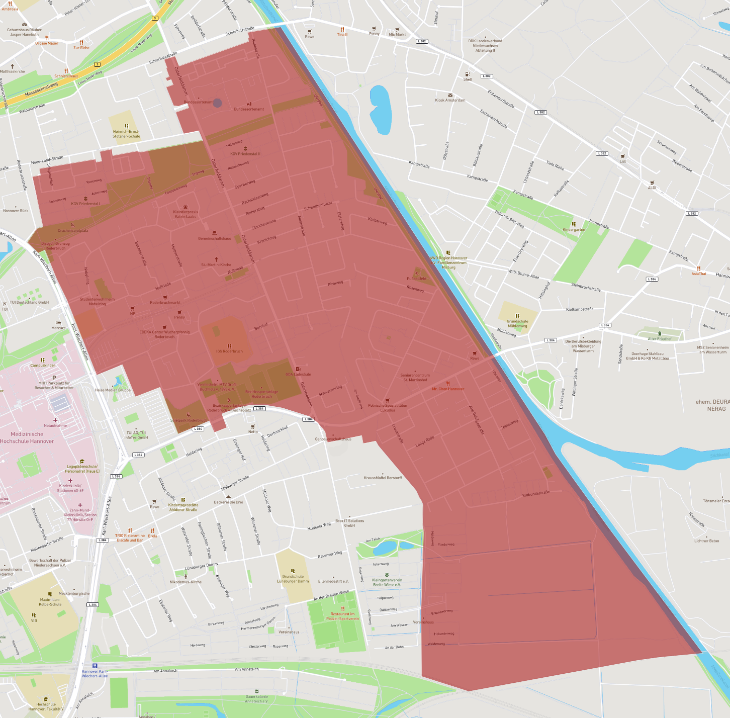 Postleitzahl 30627 - Hannover - AtlasBig.com