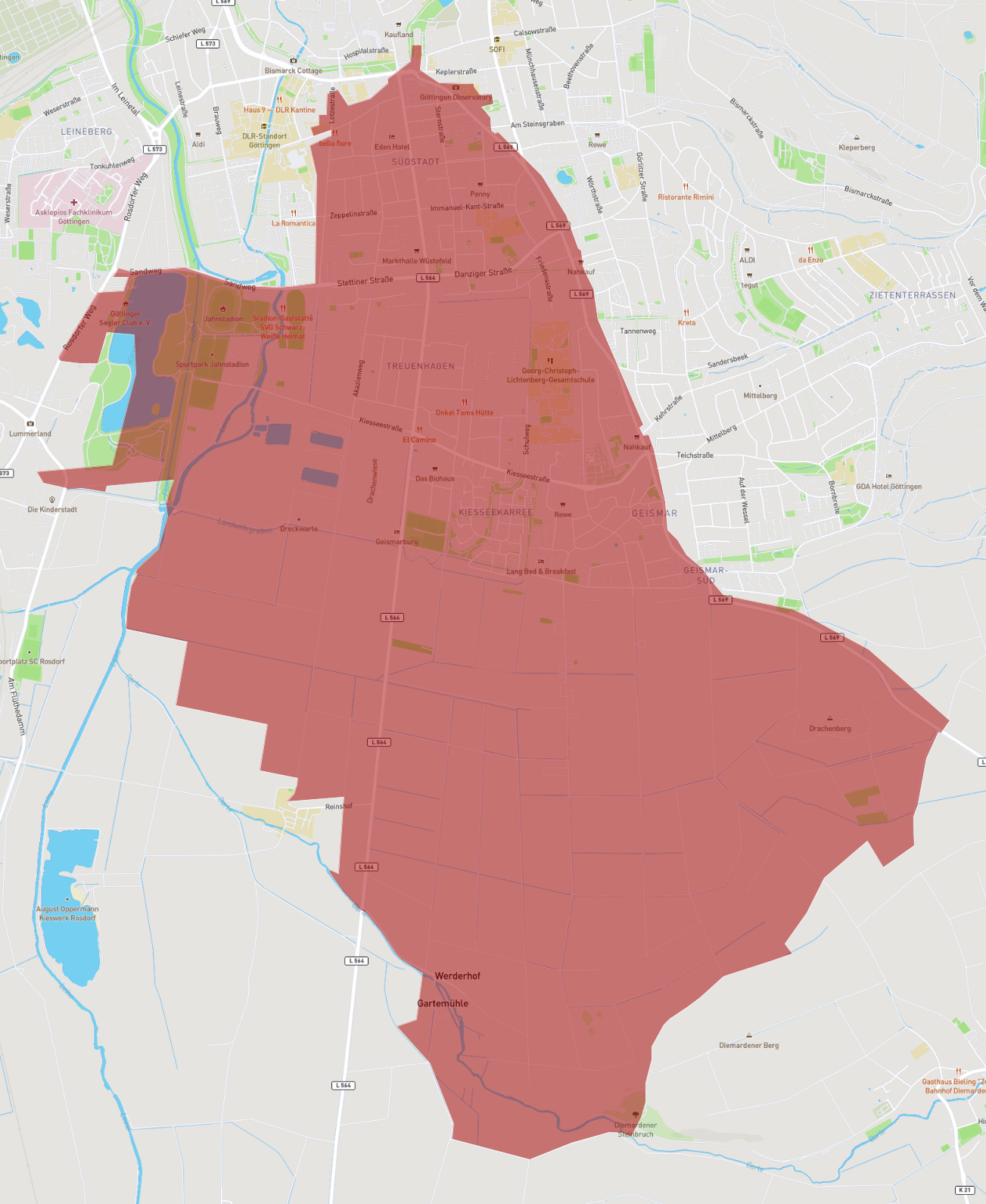 Postleitzahl 37083 - Göttingen - AtlasBig.com