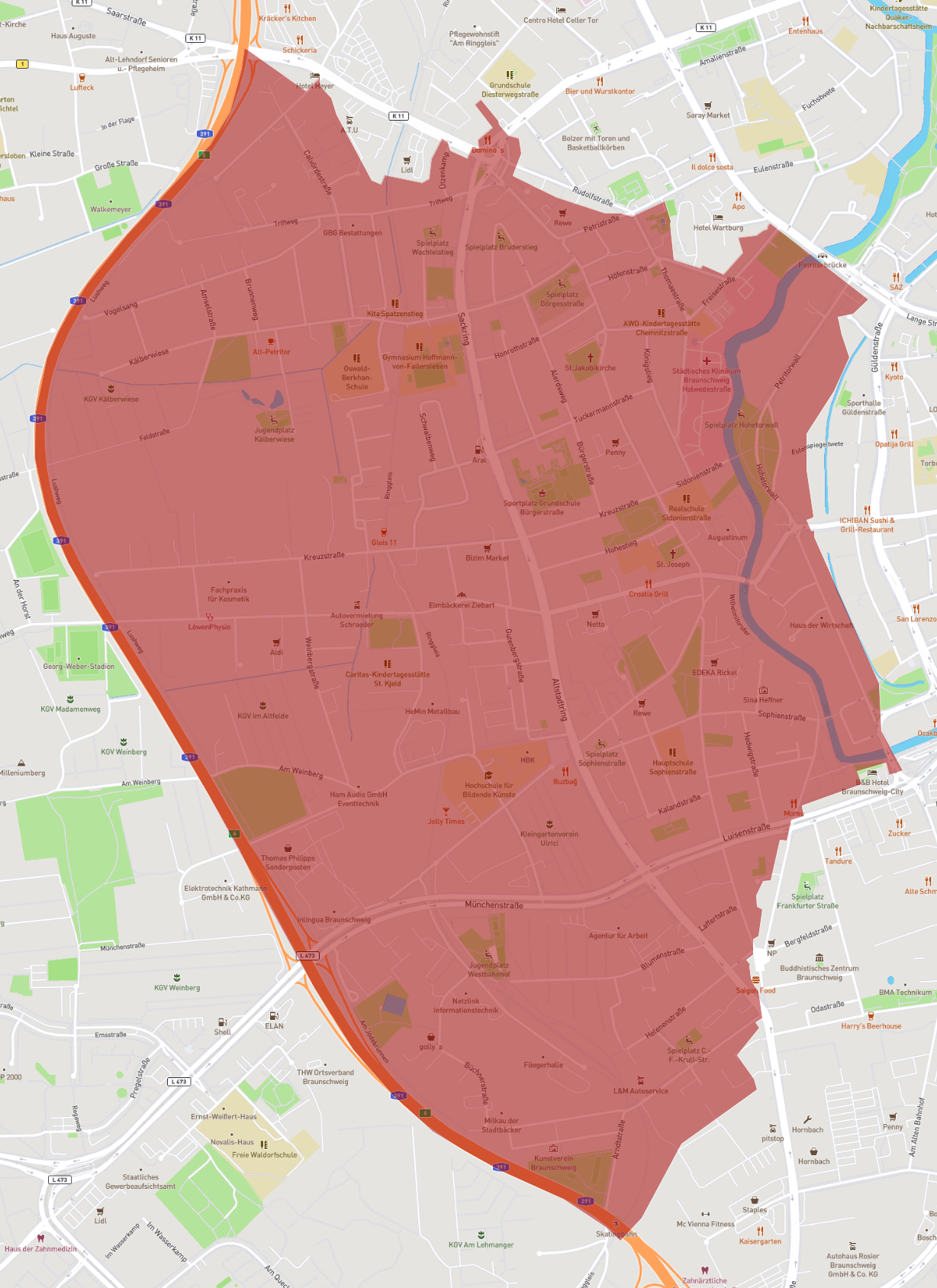 Postleitzahl 38118 - Braunschweig - AtlasBig.com