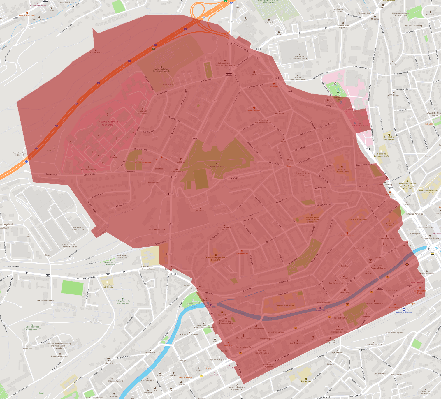 Postleitzahl 42283 - Wuppertal - AtlasBig.com